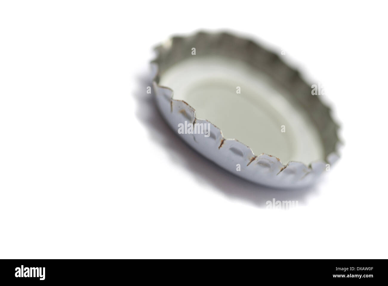 White beer bottle top / bottle top on white background Stock Photo - Alamy