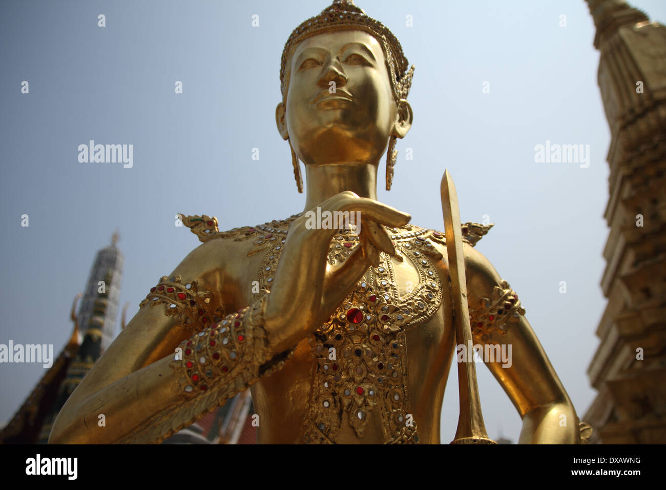 Kinnaree statue at The Grand palace Temple in Bangkok, Thailand Stock ...