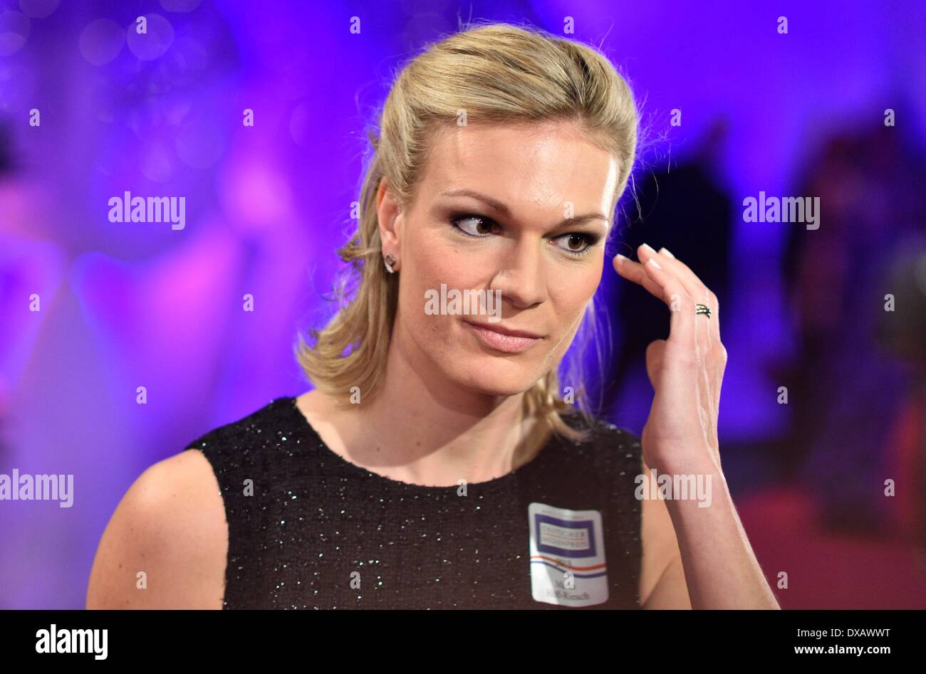 Olympic skiing gold medalist Maria Hoefl-Riesch arrives to the ceremony ...