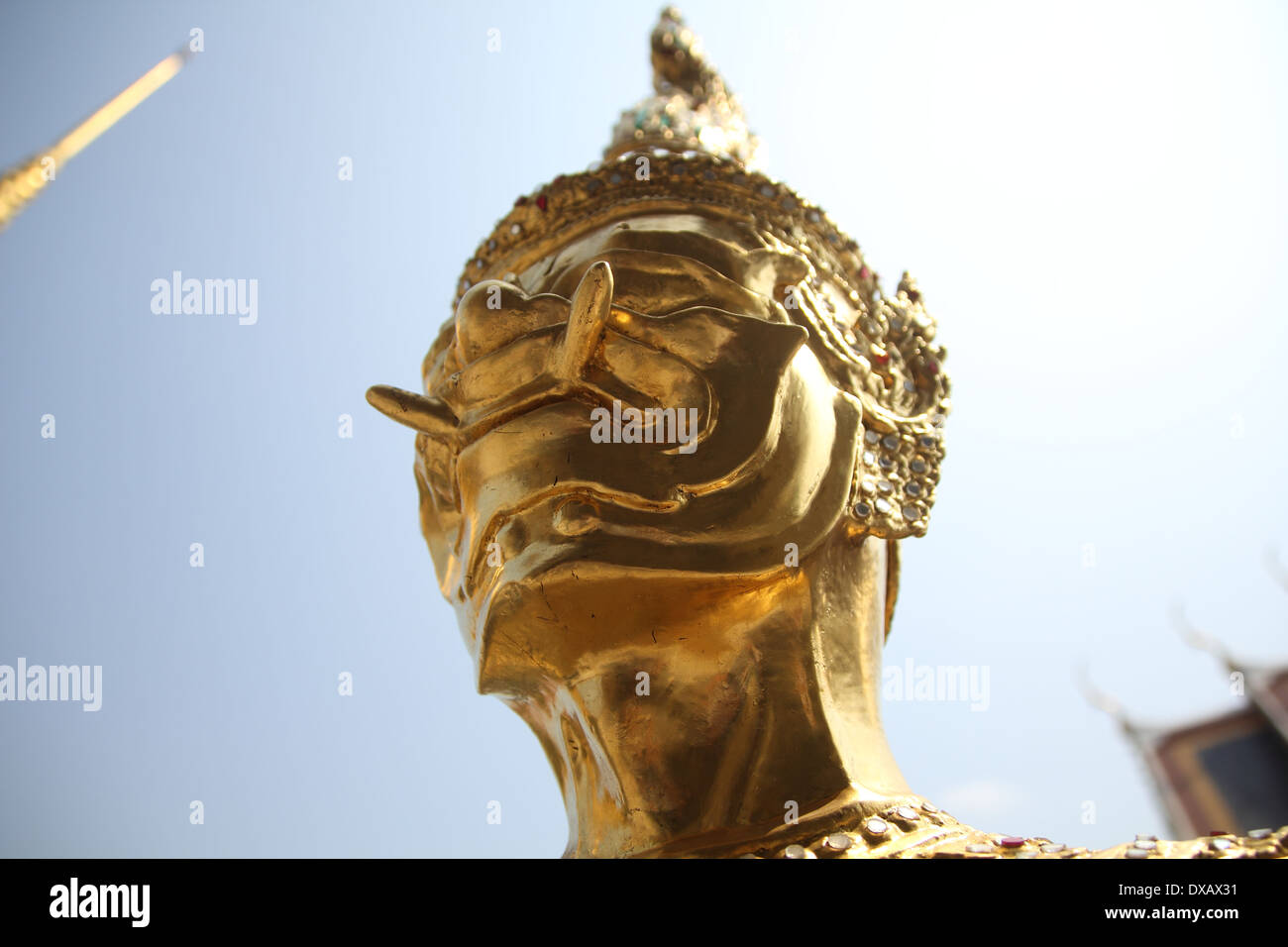 Kinnaree statue at The Grand palace Temple in Bangkok, Thailand Stock ...