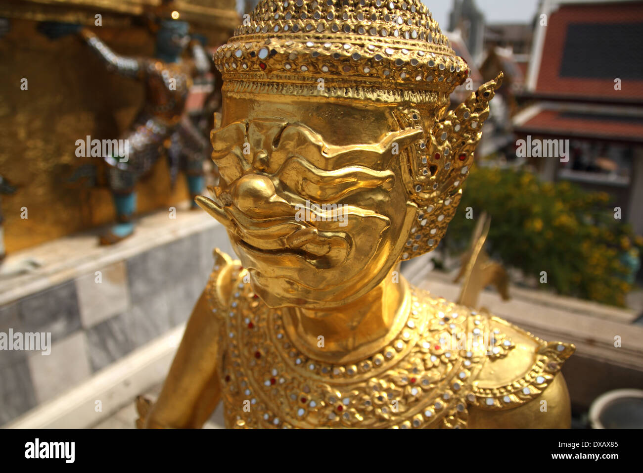 Kinnaree statue at The Grand palace Temple in Bangkok, Thailand Stock ...