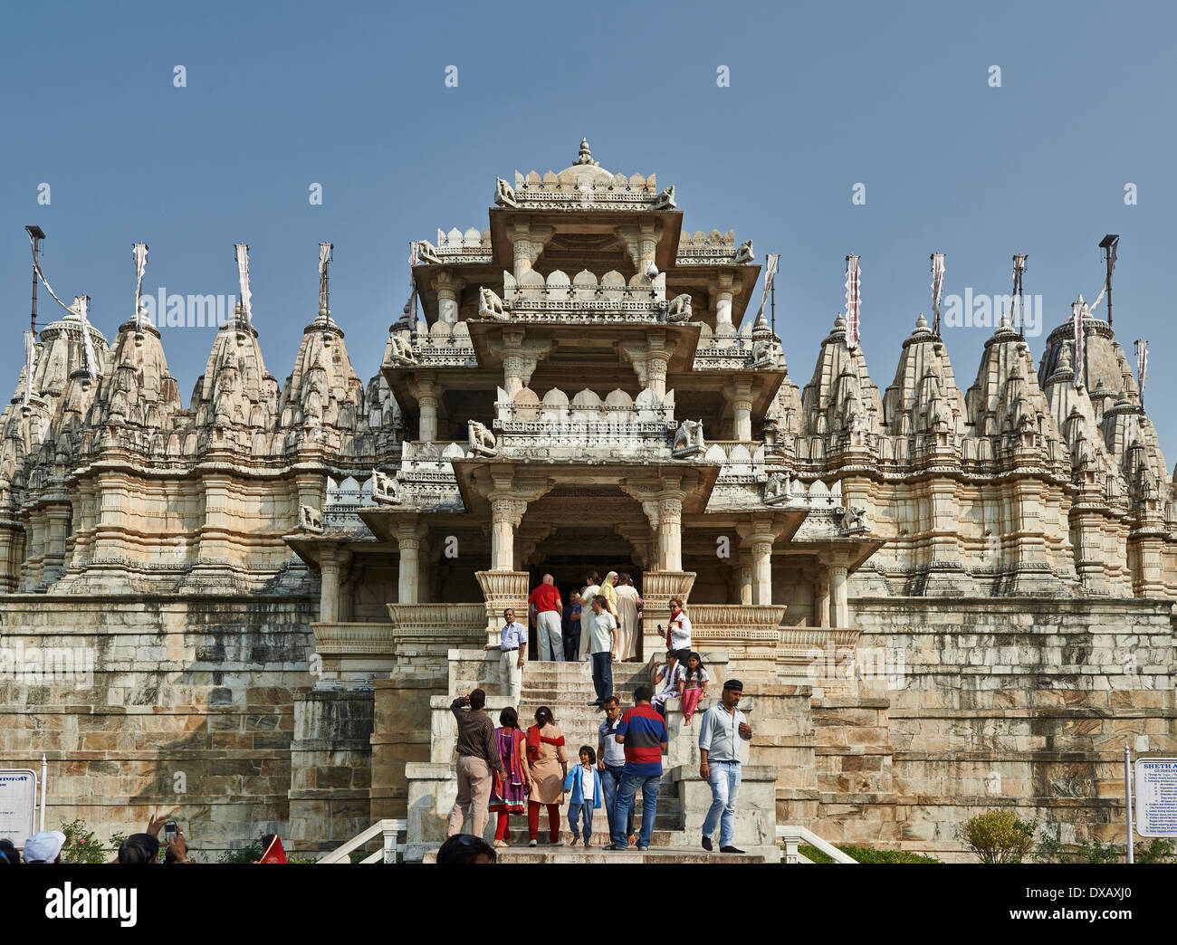 Jain Temple Ranakpur, Chaumukha Mandir, made from white marble ...