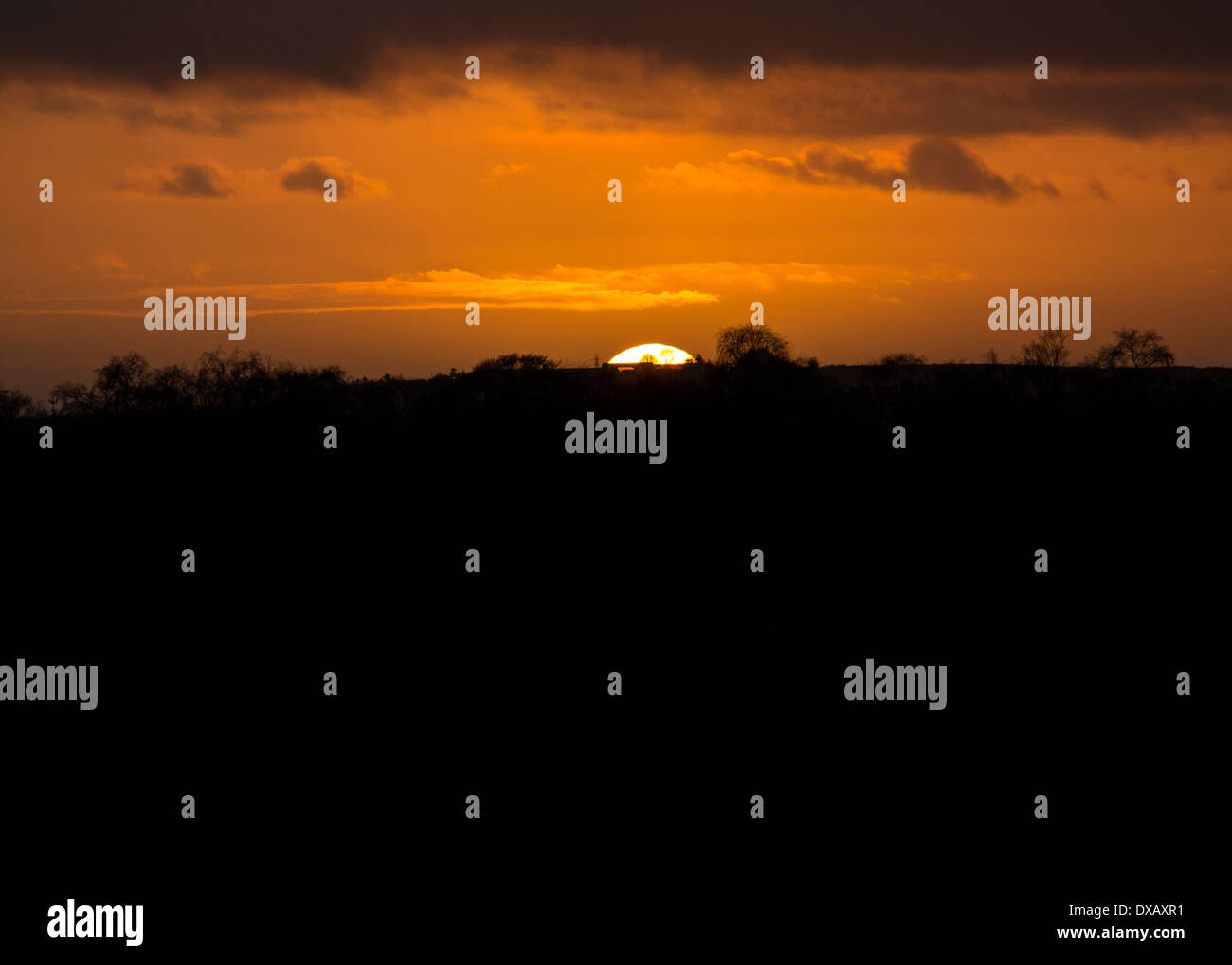 A sunset in the countryside Stock Photo - Alamy