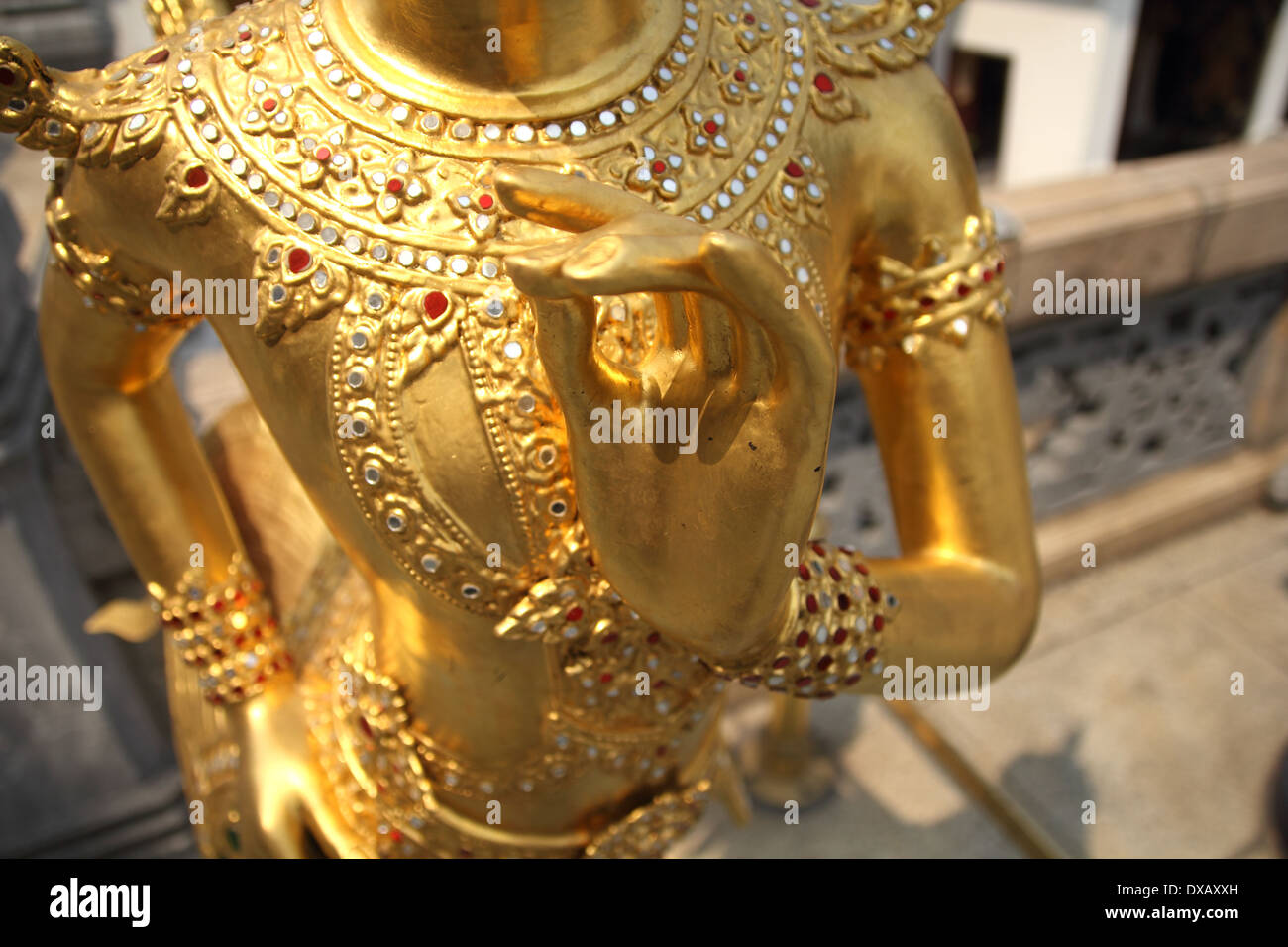 Kinnaree statue at The Grand palace Temple in Bangkok, Thailand Stock ...