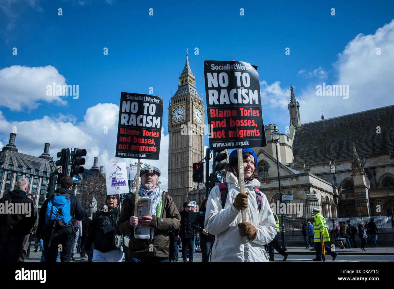 Anti racist placards hi-res stock photography and images - Alamy