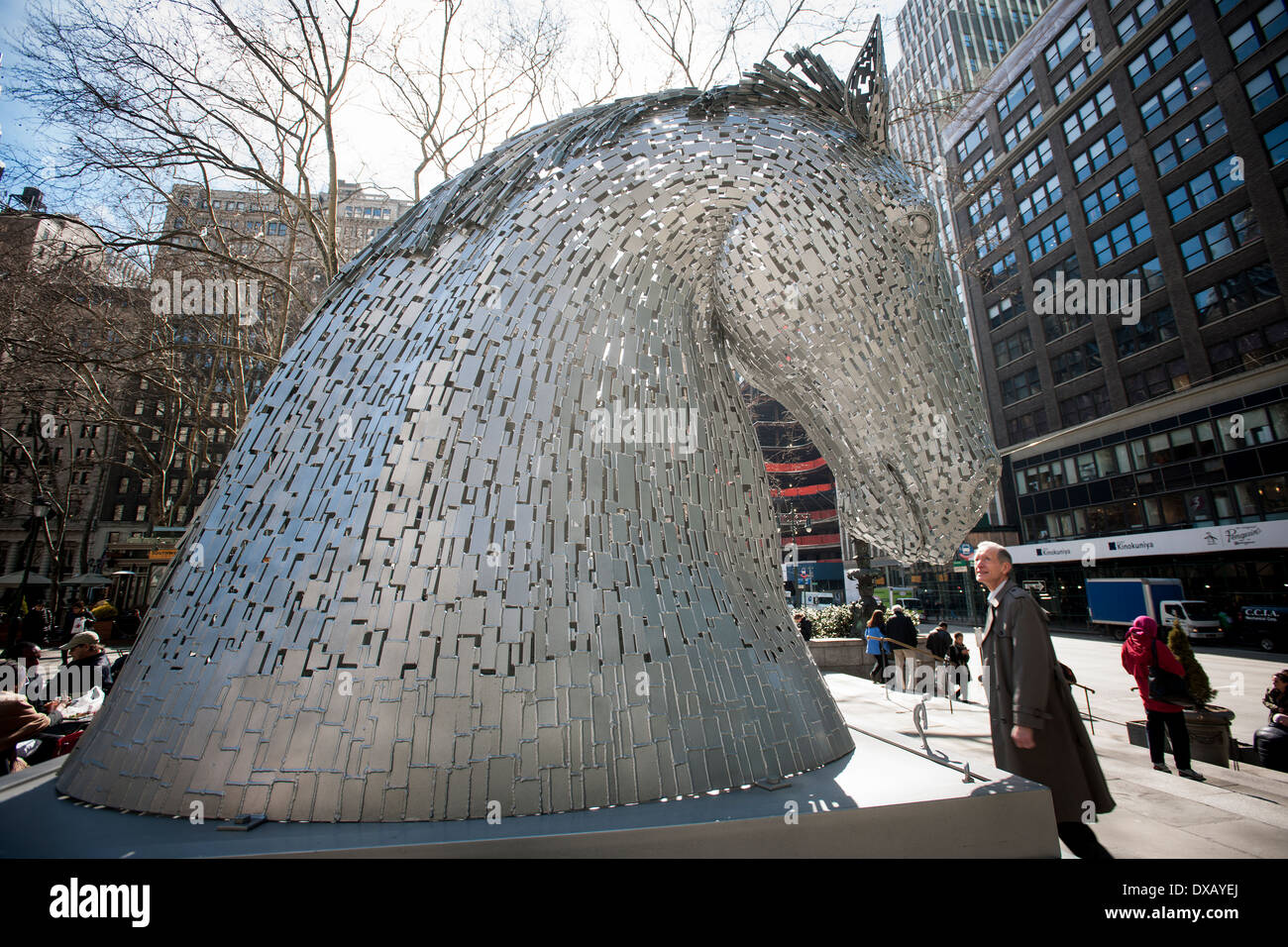 1:10 scale miniatures of "The Kelpies", are seen on display in Bryant ...