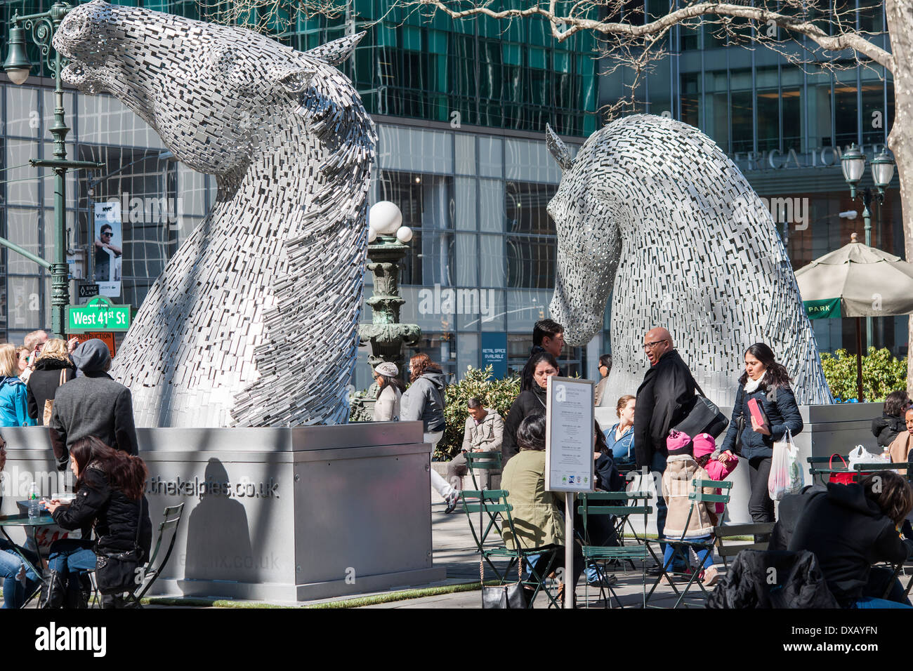 1:10 scale miniatures of "The Kelpies", are seen on display in Bryant ...