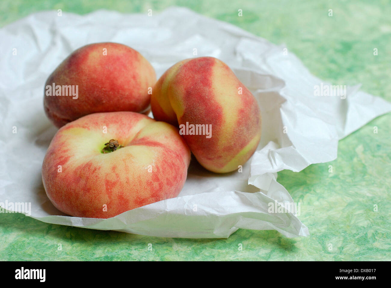 Chinese Flat Peach Stock Photo - Alamy