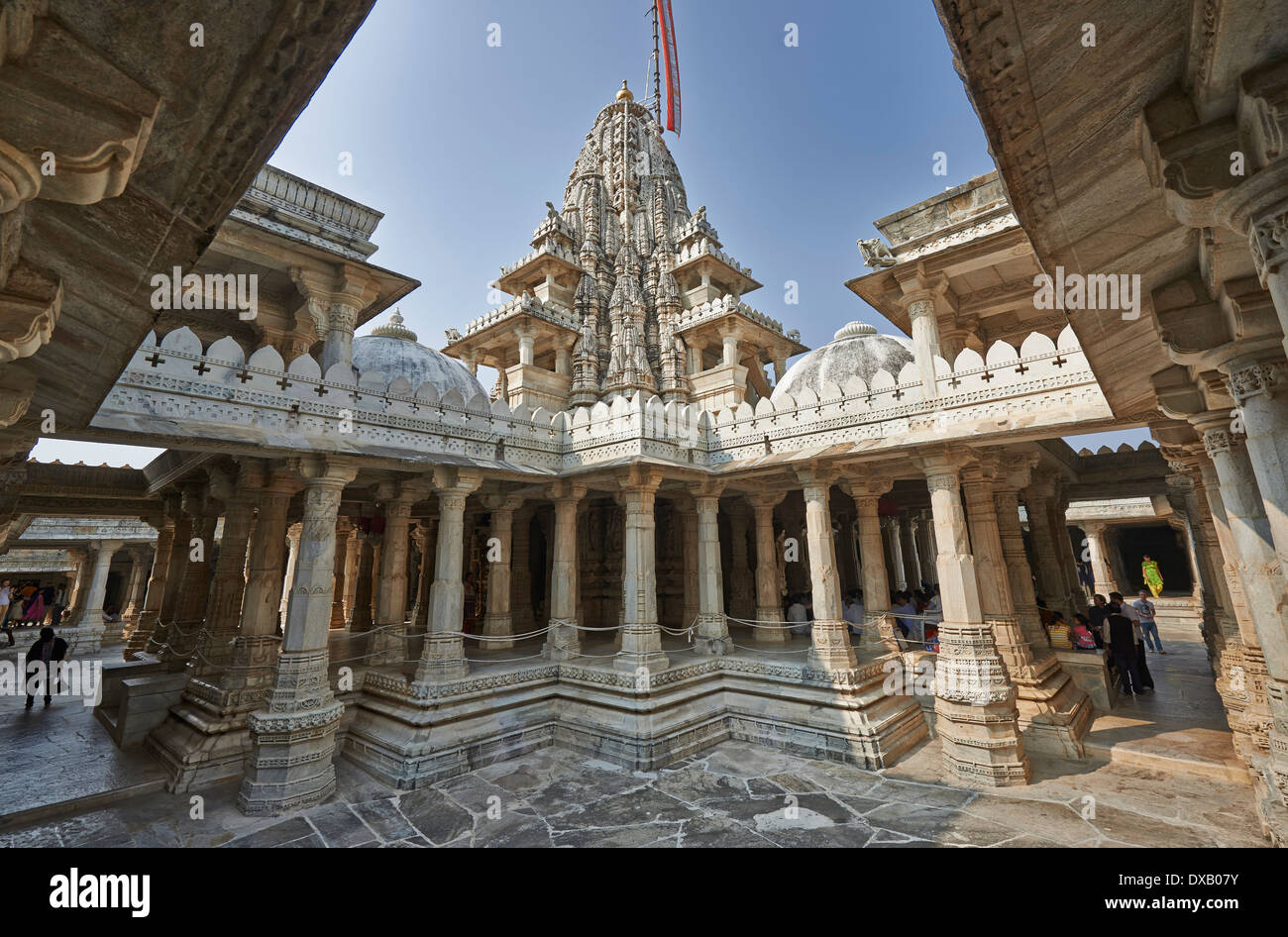 Jain Temple Ranakpur, Chaumukha Mandir, made from white marble ...