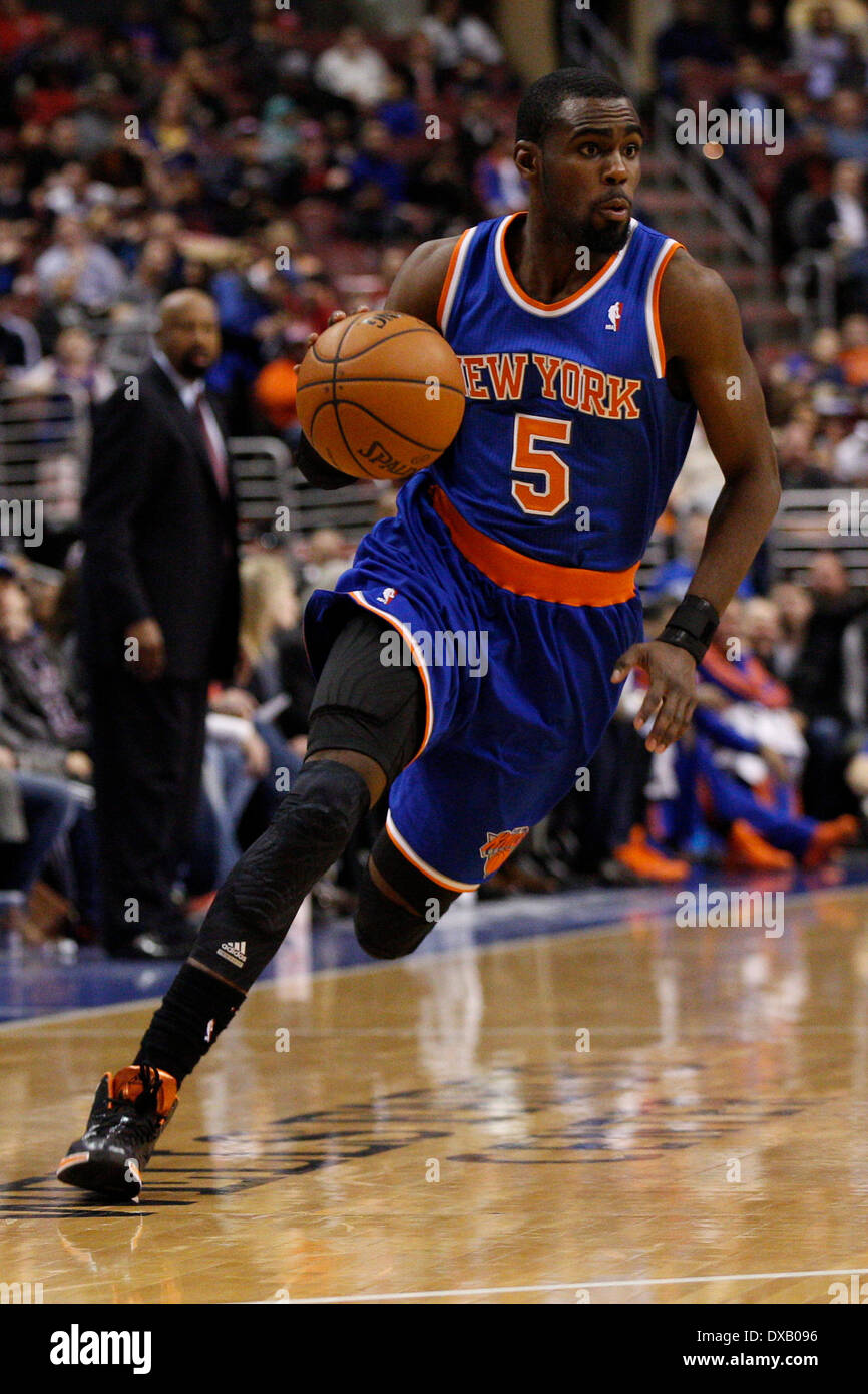 Philadelphia, Pennsylvania, USA. 21st Mar, 2014. New York Knicks guard ...