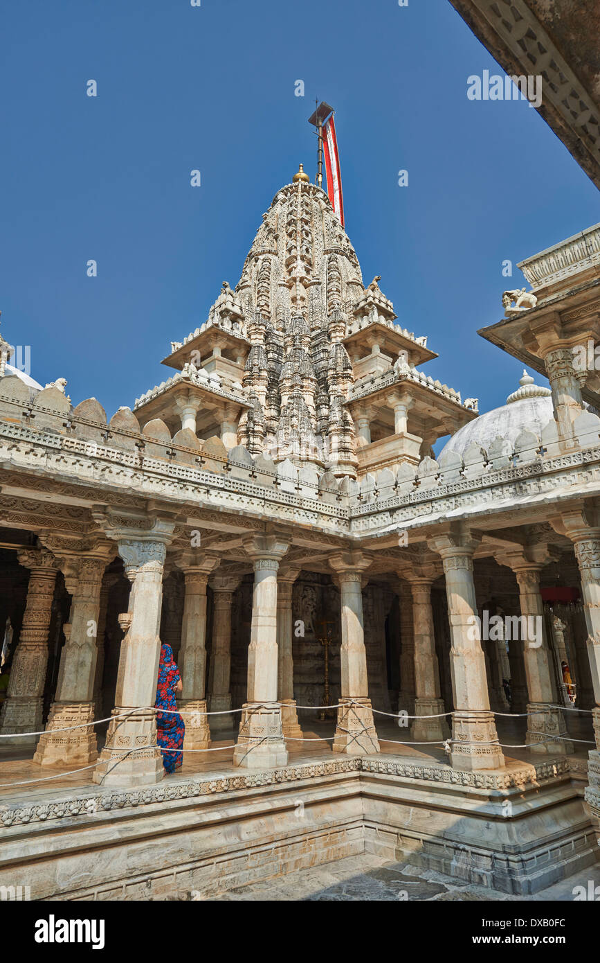 Jain Temple Ranakpur , Chaumukha Mandir, made from white marble ...