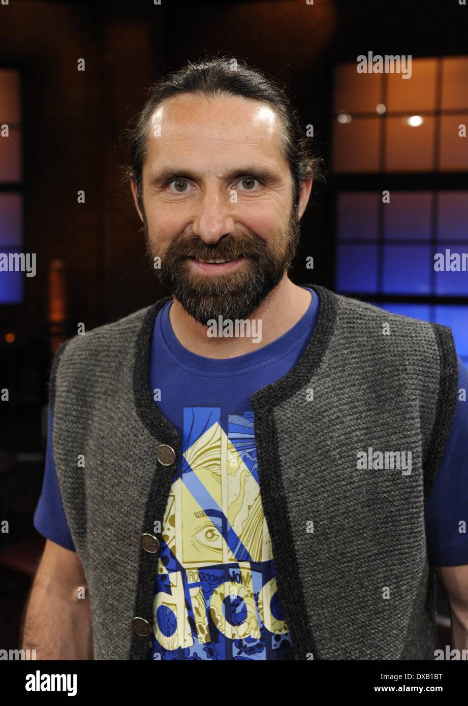 Cologne, Germany. 21st Mar, 2014. Mountain climber Alexander Huber is a ...