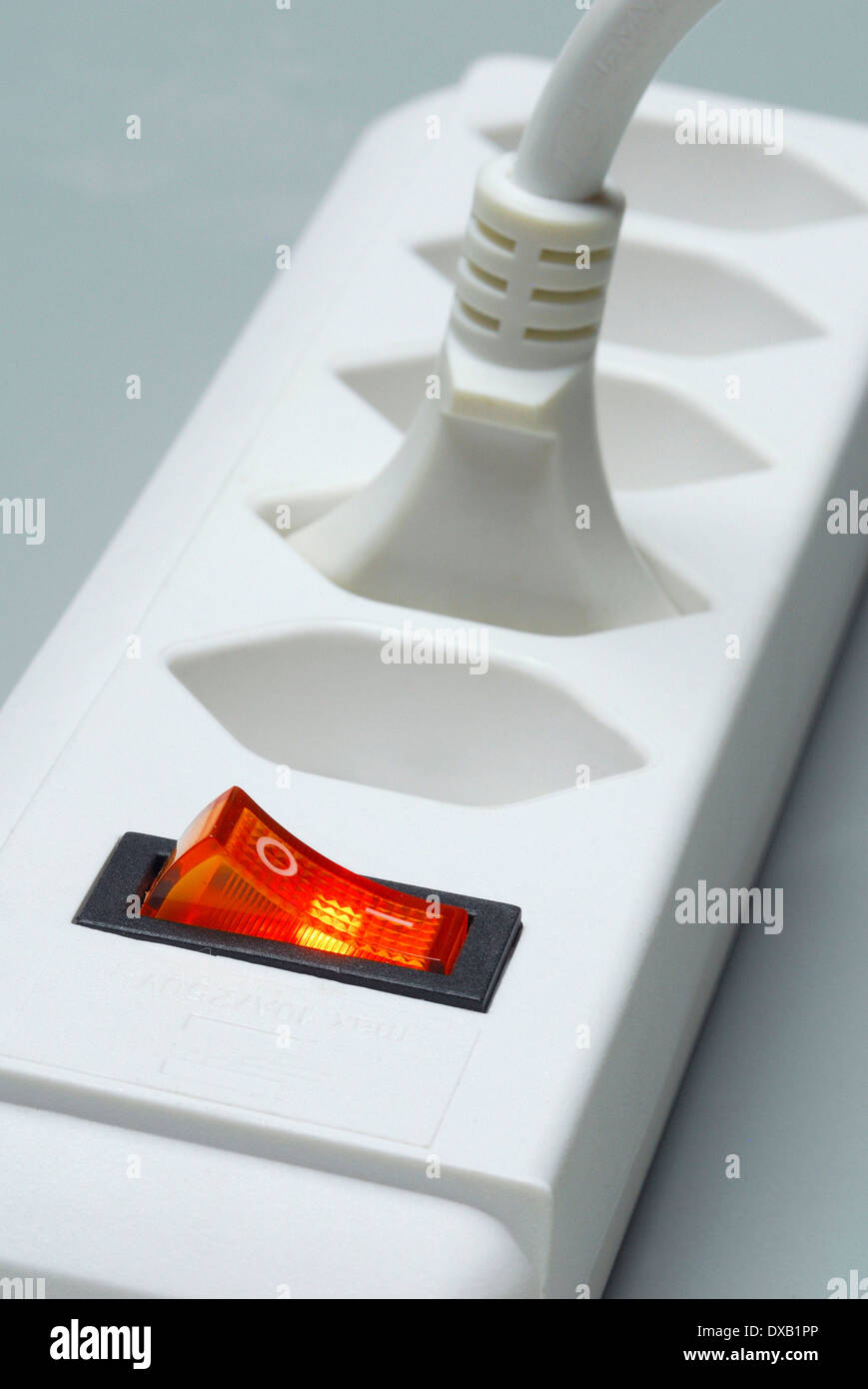 Multiple socket strip Stock Photo - Alamy