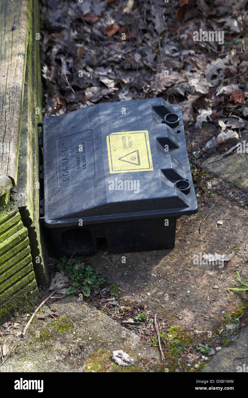 Roguard rodent bait do not touch danger poison in garden by decking ...