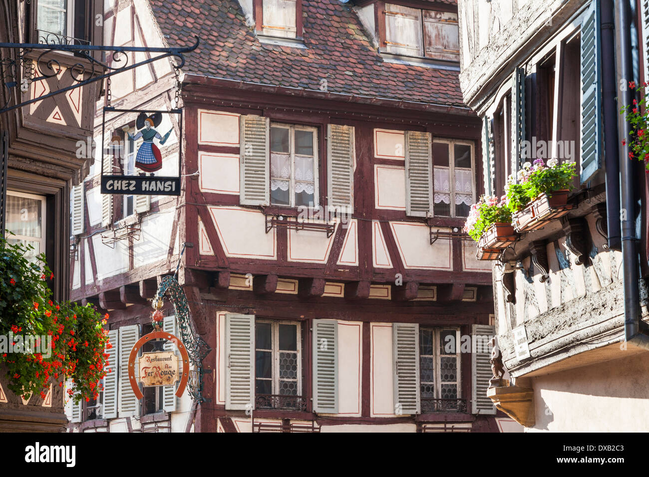 Colourful buildings in the old town of Colmar, Alsace, France Stock ...