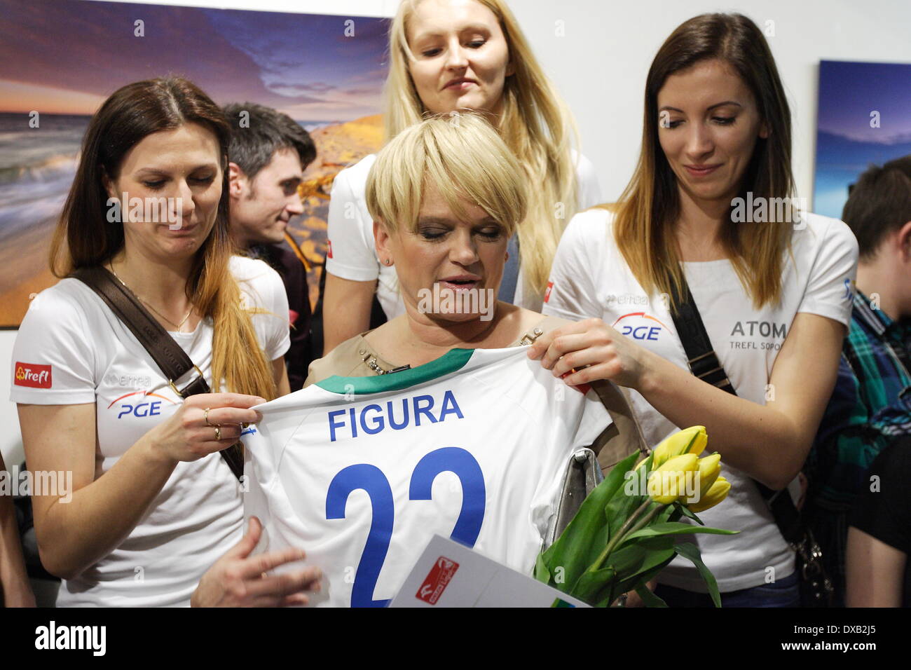 Gdansk, Poland 22nd, March 2014 Polish famous actress Katarzyna Figura ...