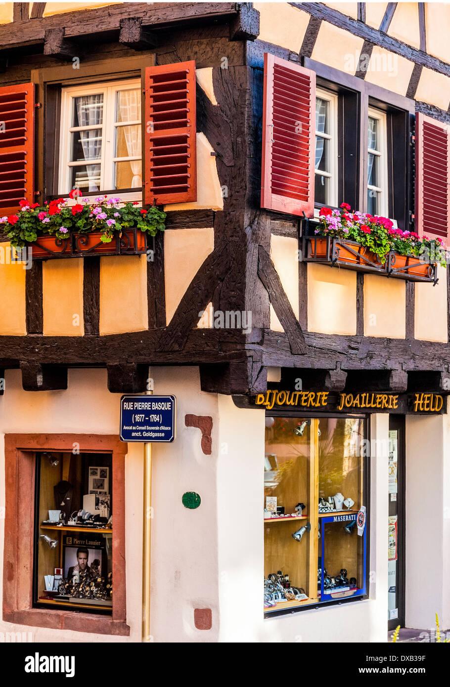 Colourful buildings in the old town of Colmar, Alsace, France Stock ...