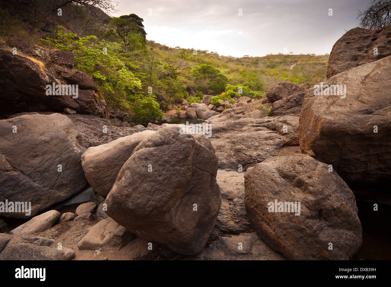 Big boulders at the waterfalls Chorro el Caño (Las Cascadas de Ola ...