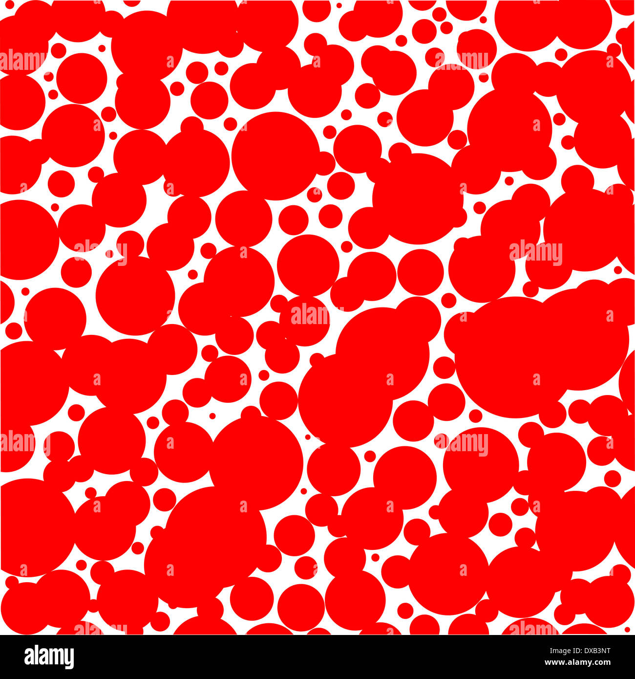 A seamless pattern of red circles over a white background Stock Photo ...