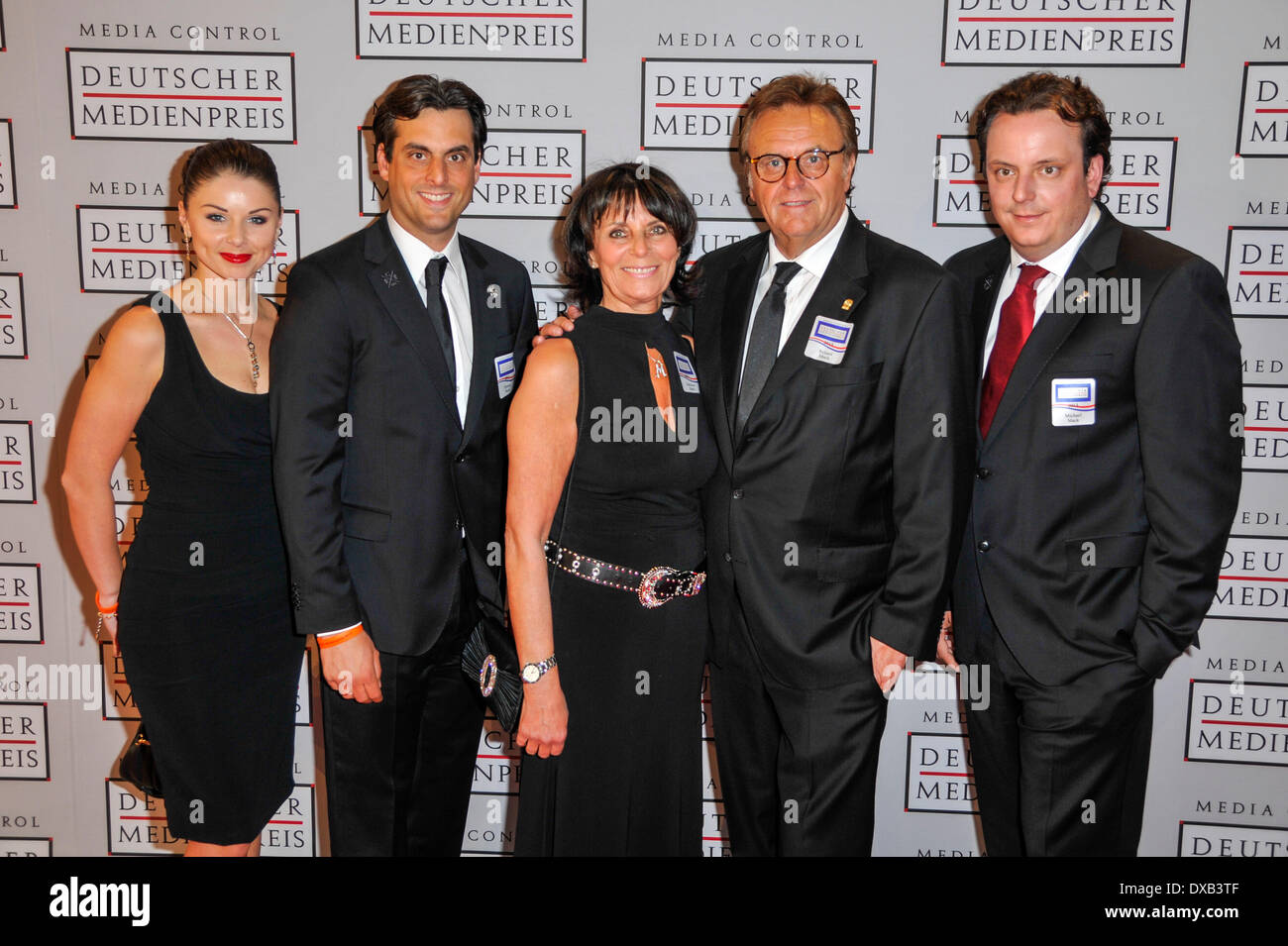 Roland Mack and wife Marianne and son Thomas (lks) and Michael at the ...