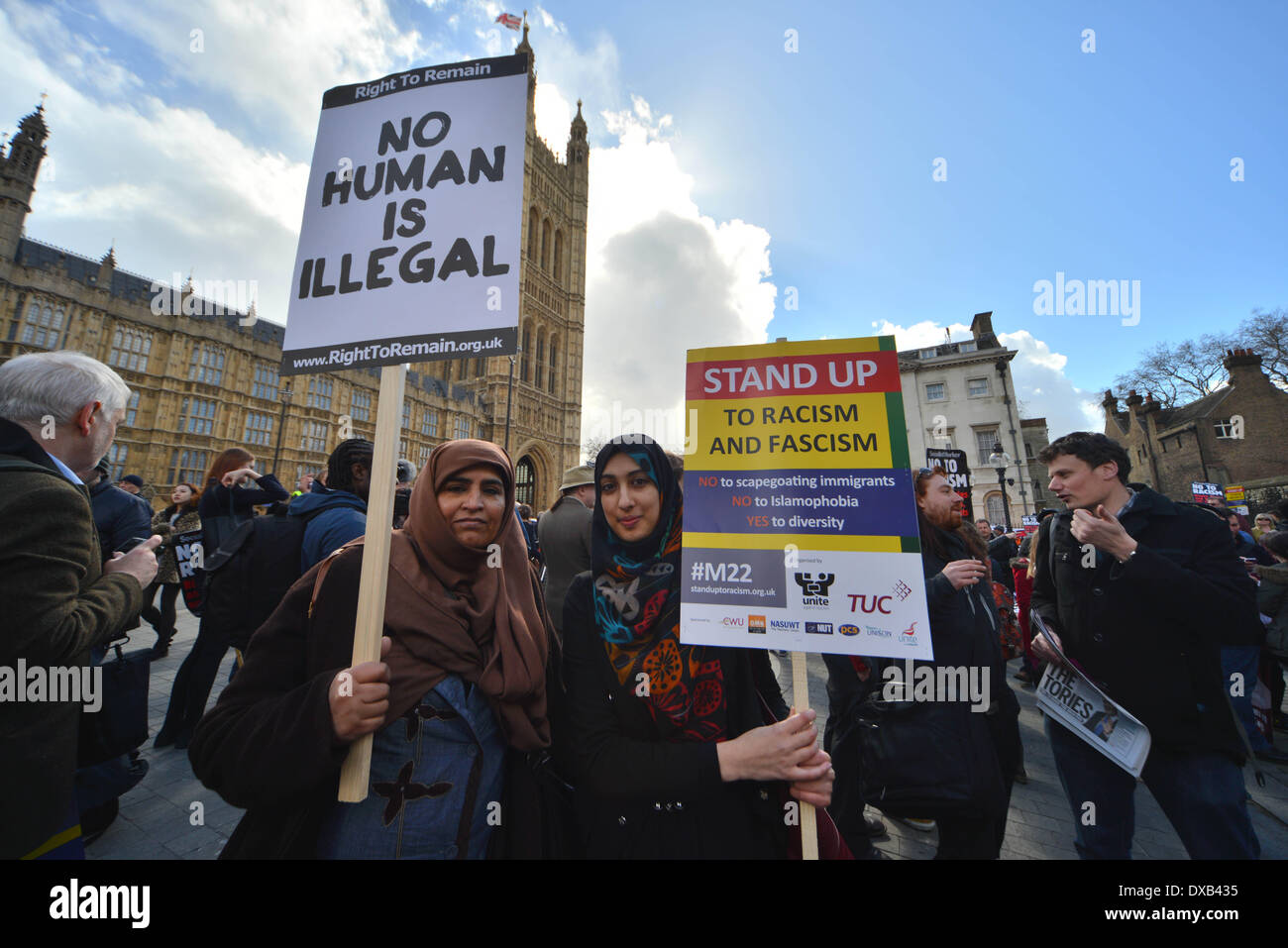 London England, 22th March 2014 : Thousands of protesters from all ...