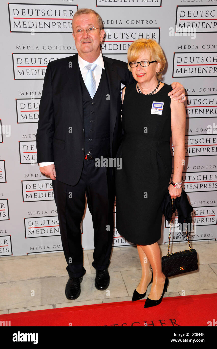 Wendelin Wiedeking and wife Ruth at the ceremony German Media Prize ...