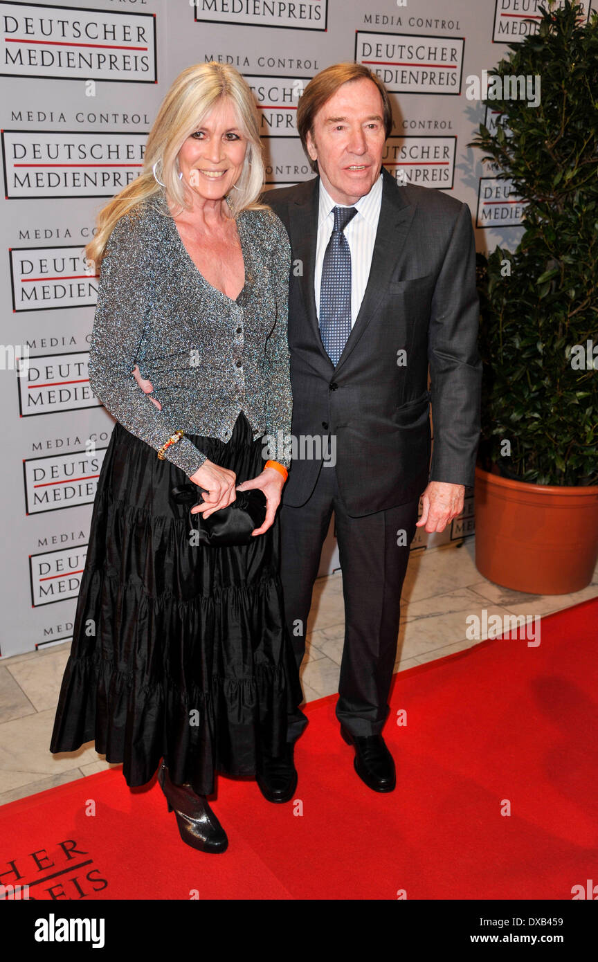 Günter Guenter Netzer and wife Elvira at the ceremony German Media ...