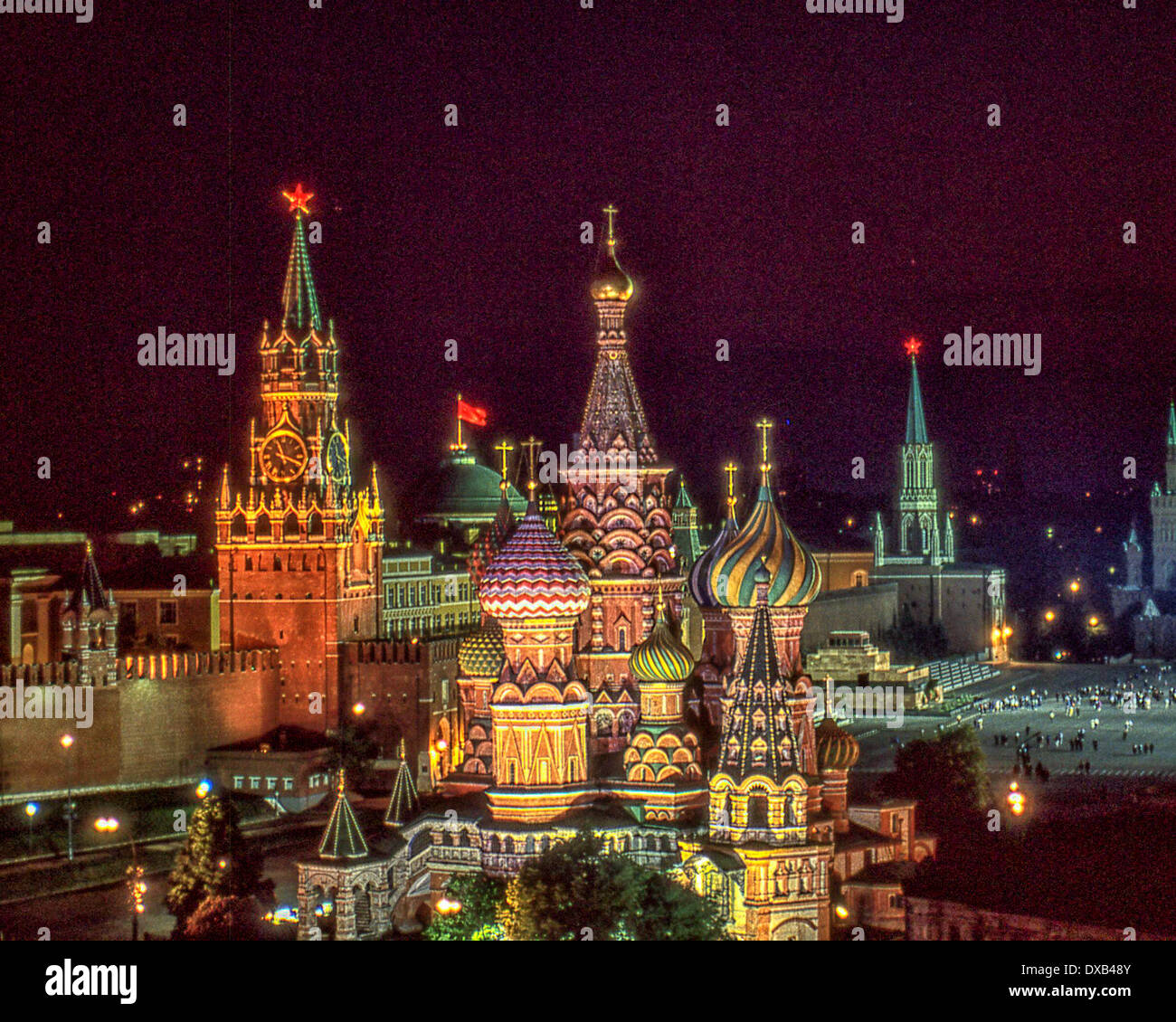 May 1, 1987 - Moscow, Russia - Colorfully iIlluminated at night in ...