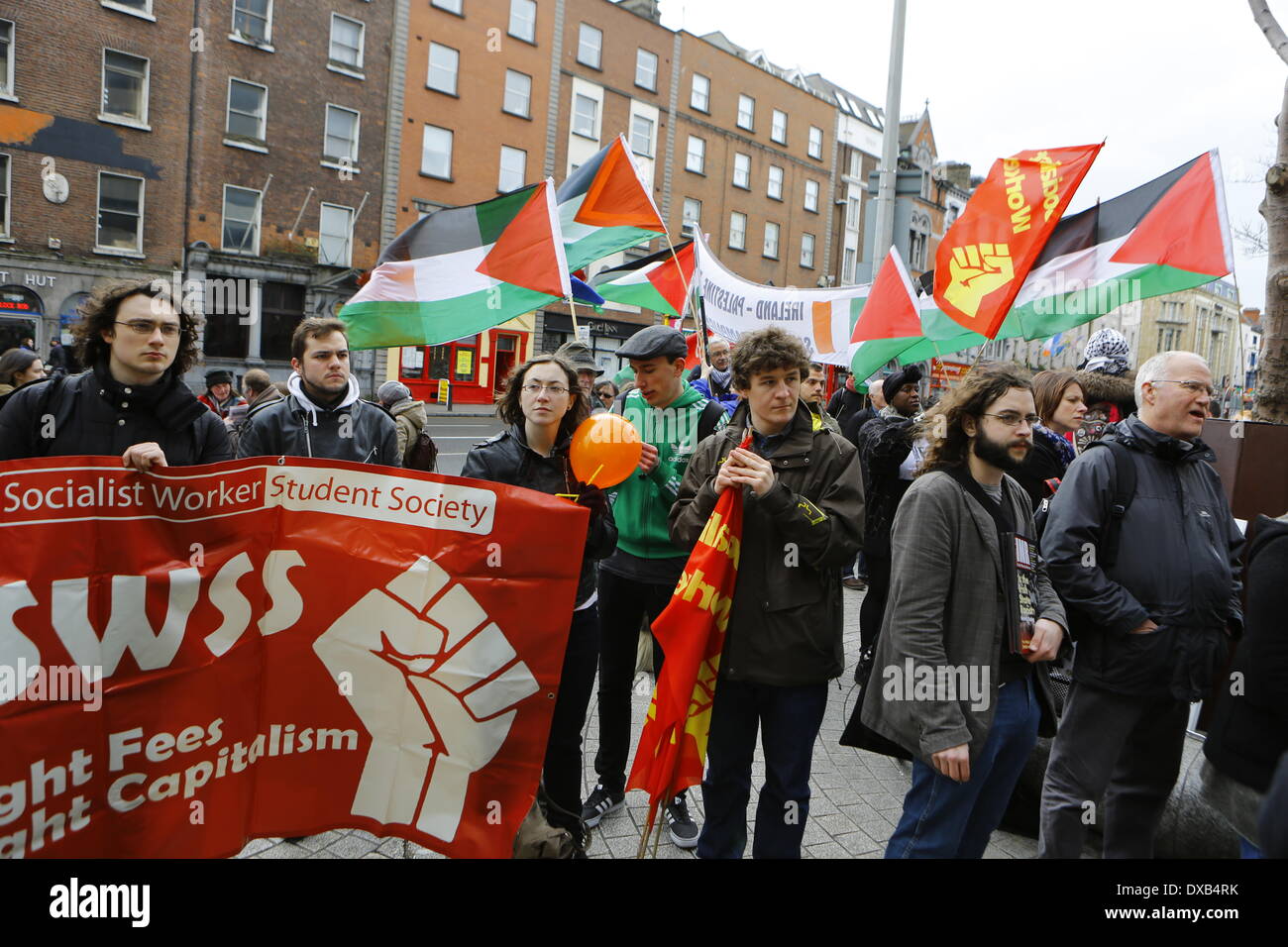 Dublin, Ireland. 22nd March 2014. Activists have assembled outside the ...