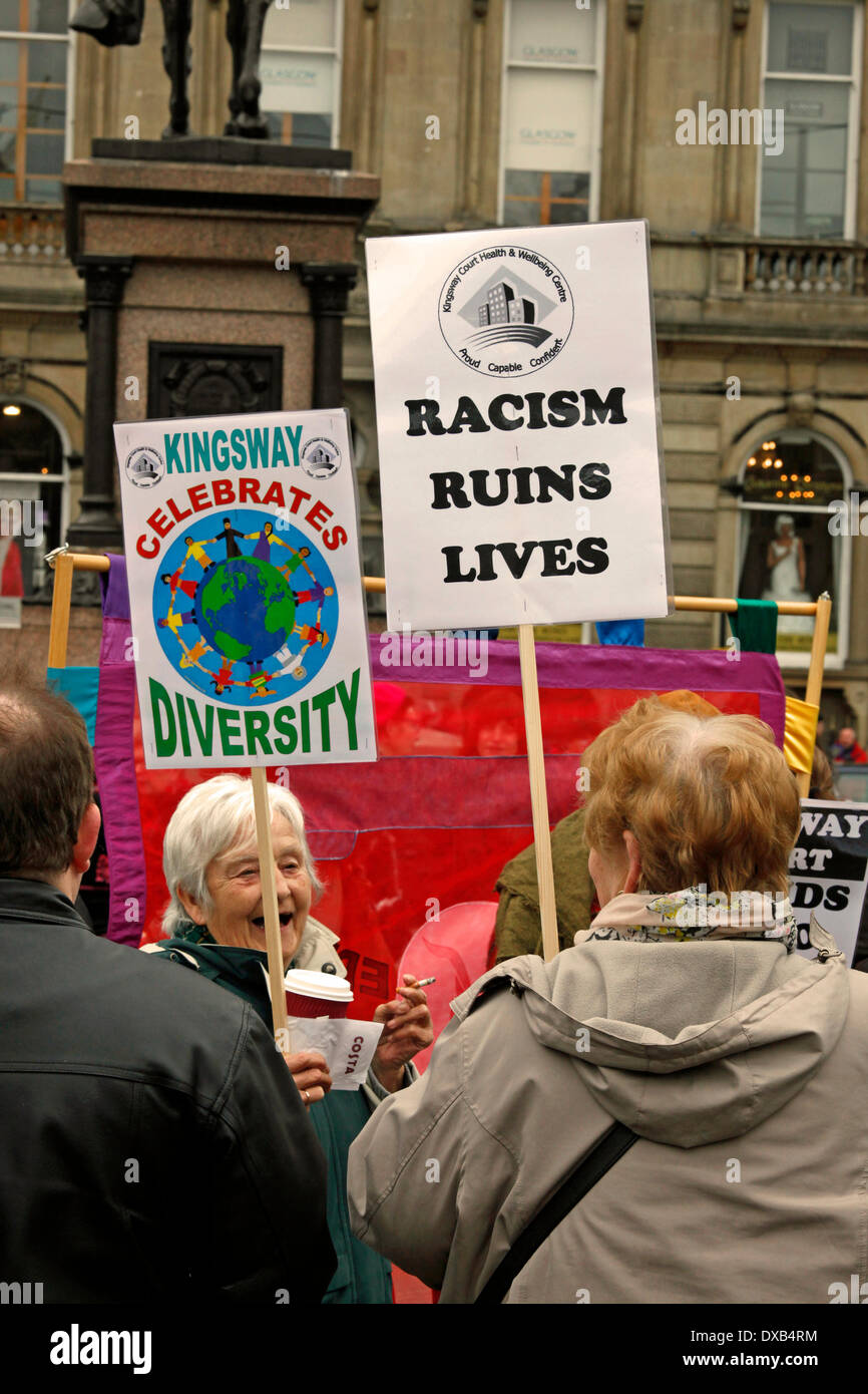 Anti fascist demonstration through hi-res stock photography and images ...