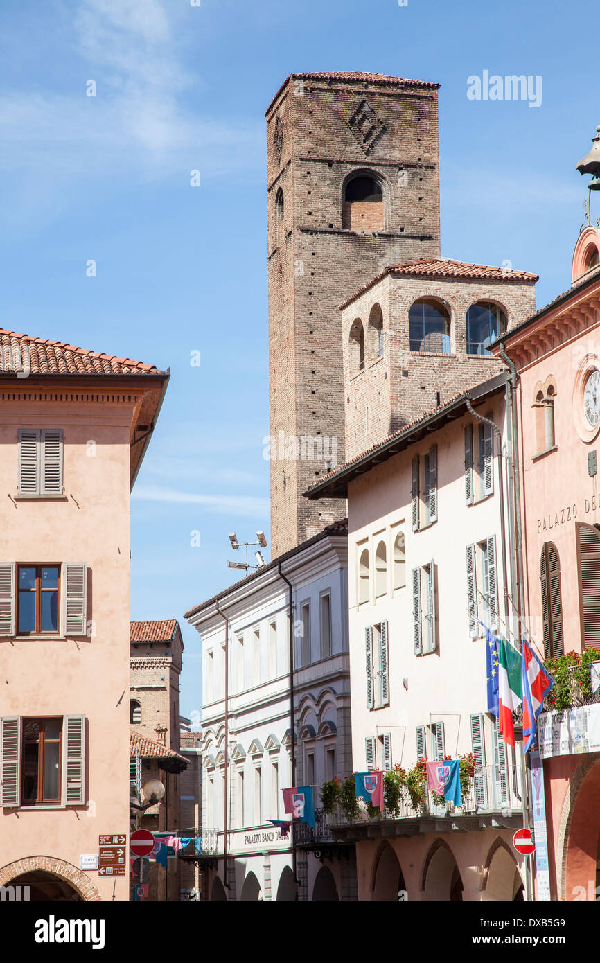Medieval towers in Alba, Piemonte, Italy Stock Photo - Alamy