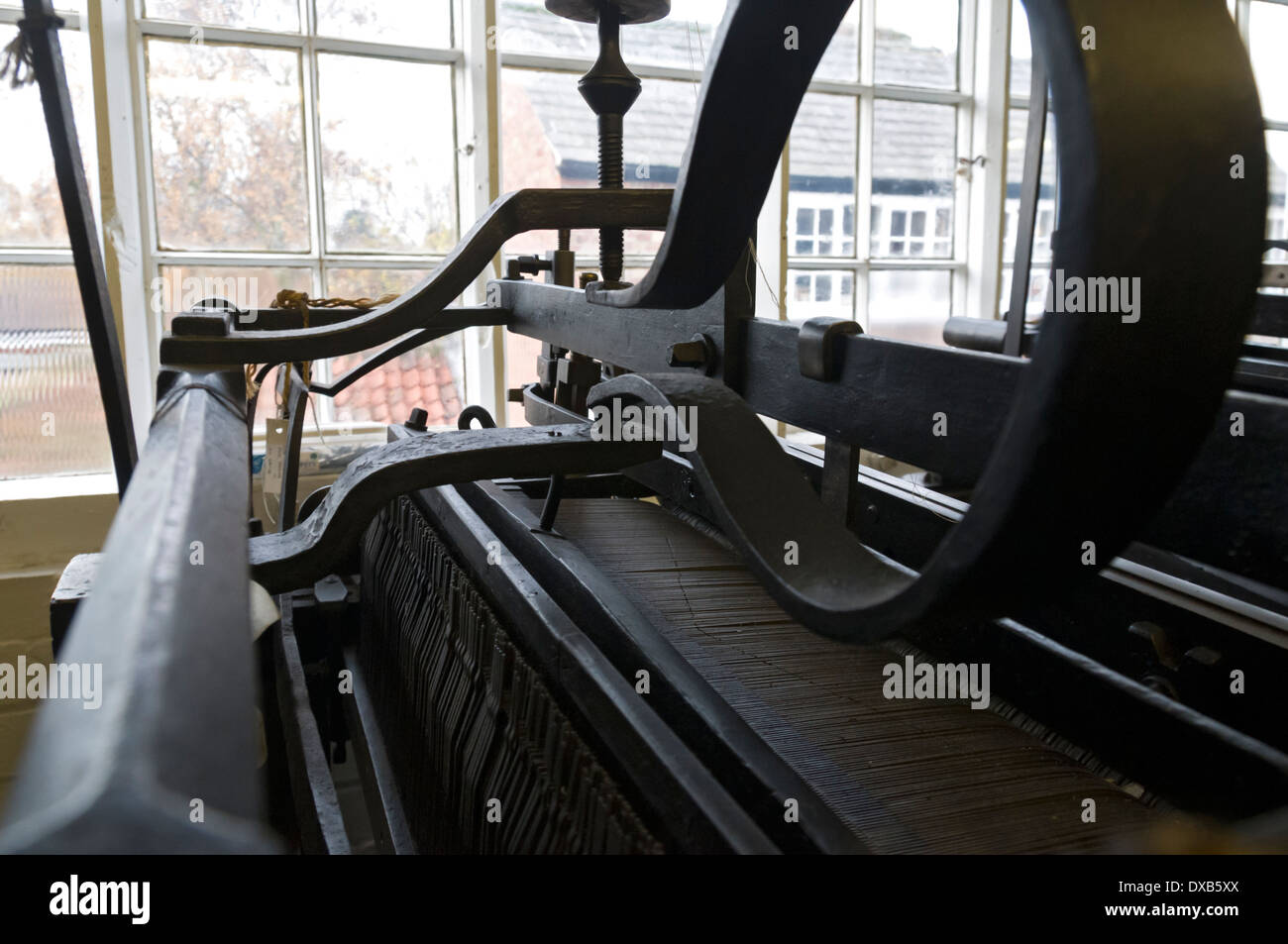 Framework knitting machine at the Framework Knitters Museum, Ruddington ...