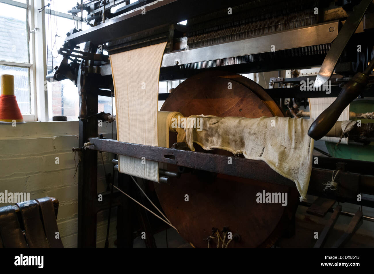 Framework knitting machine at the Framework Knitters Museum, Ruddington ...