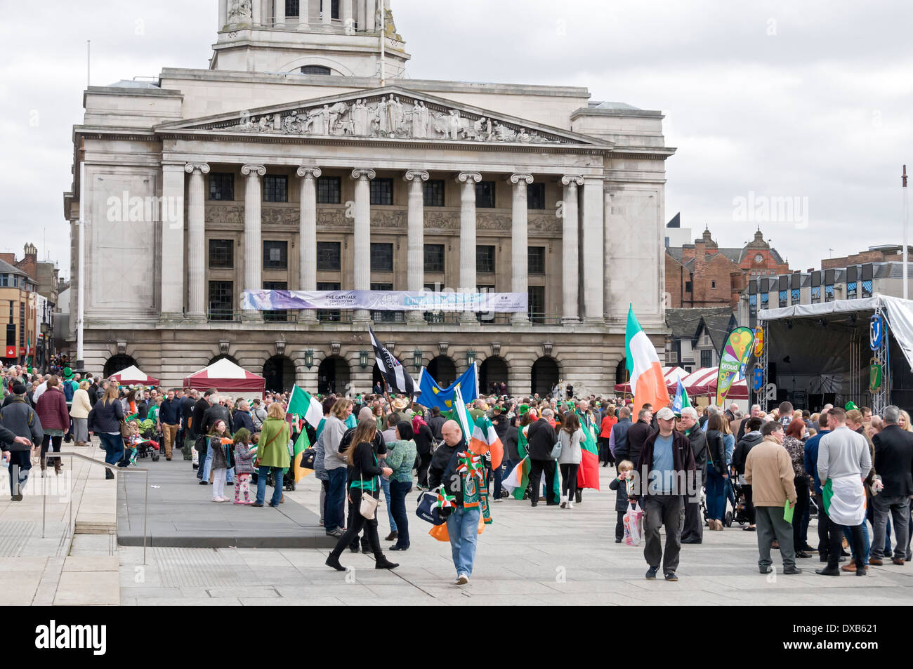 The Town Hall and Old Market Square during the St. Patrick's Day ...