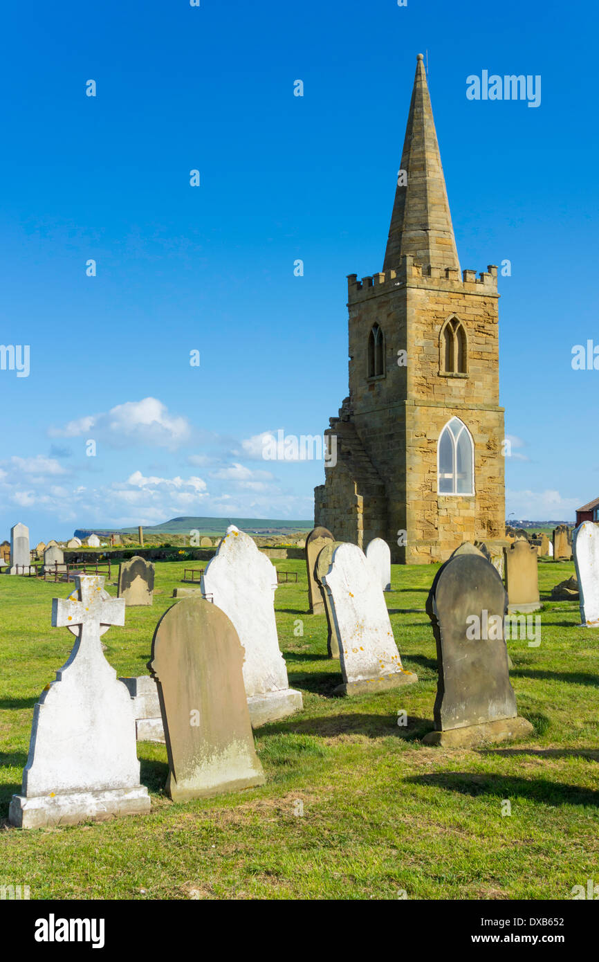 The tower and spire of St Germain's church Marske by the Sea a Grade 2 ...