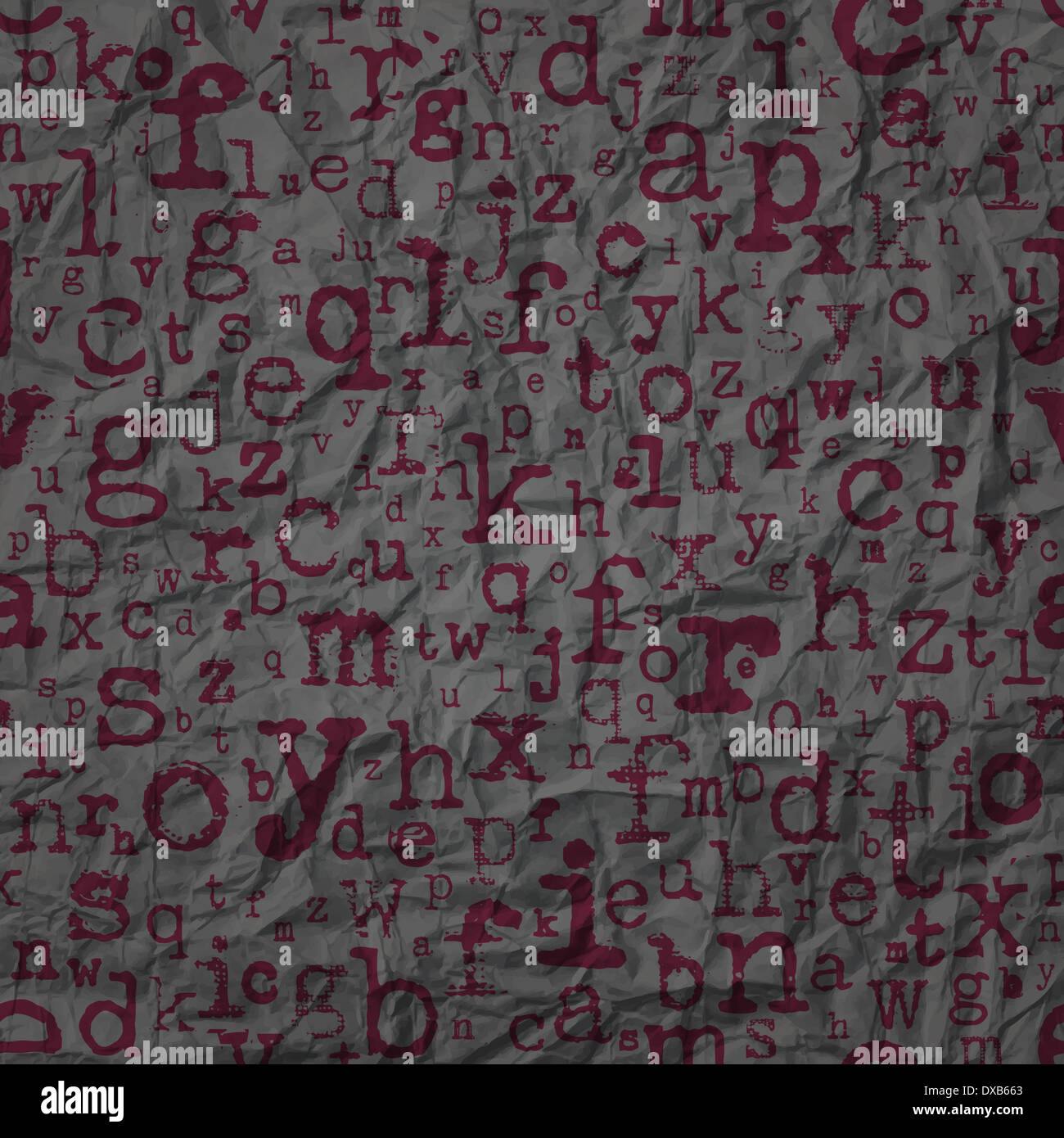 shabby paper texture with alphabet letters vector background Stock ...