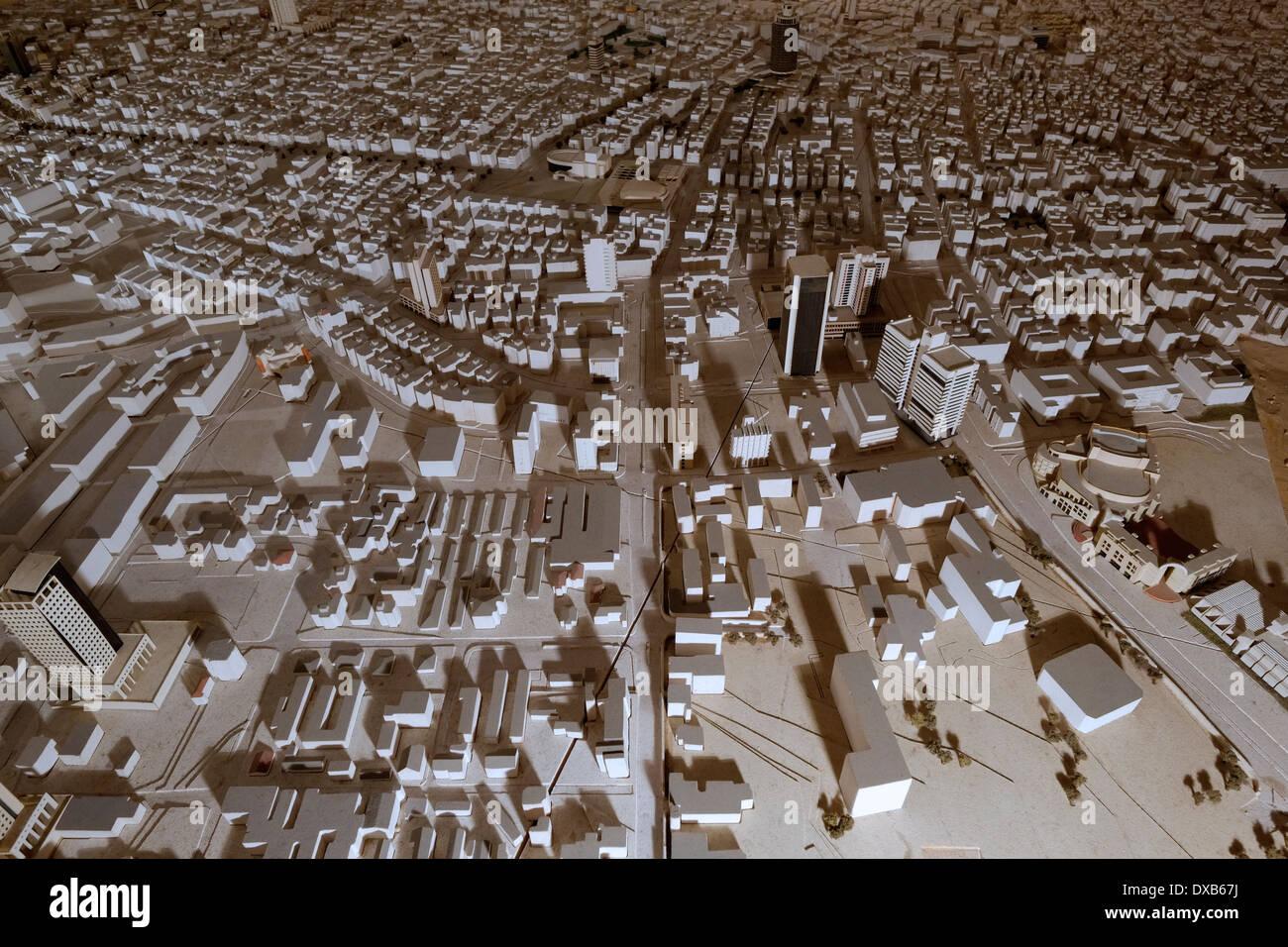 Model of the city of Tel Aviv displayed in the visitor center in Shalom ...