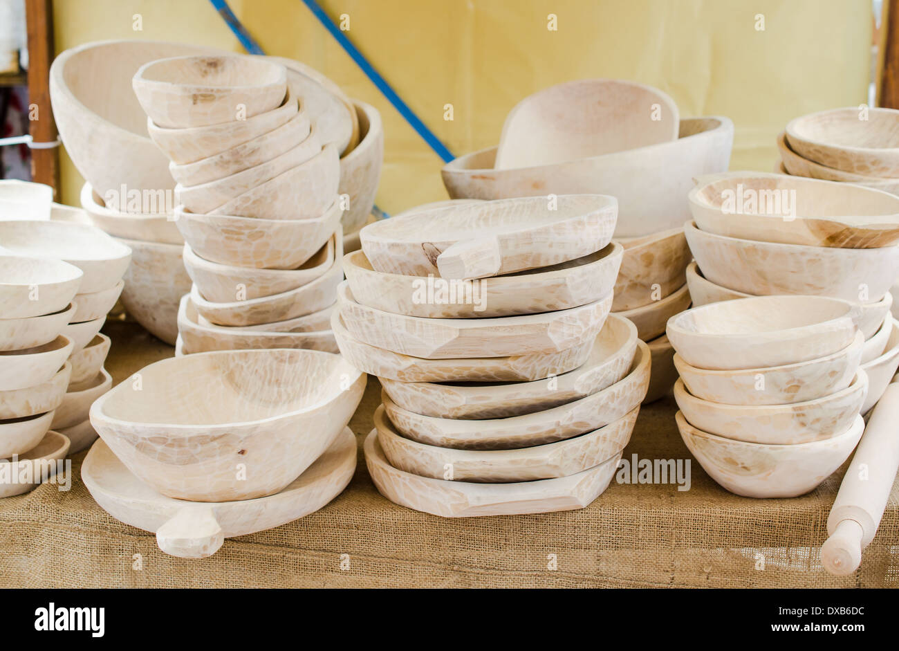 Woodens plates hi-res stock photography and images - Alamy