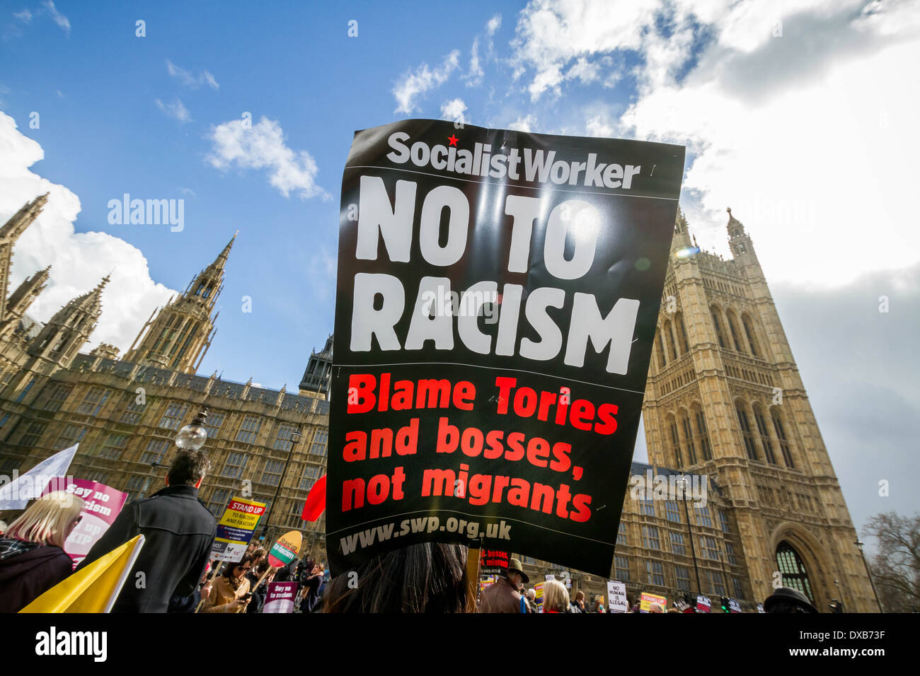 March against racism and fascism on United Nations International Anti ...