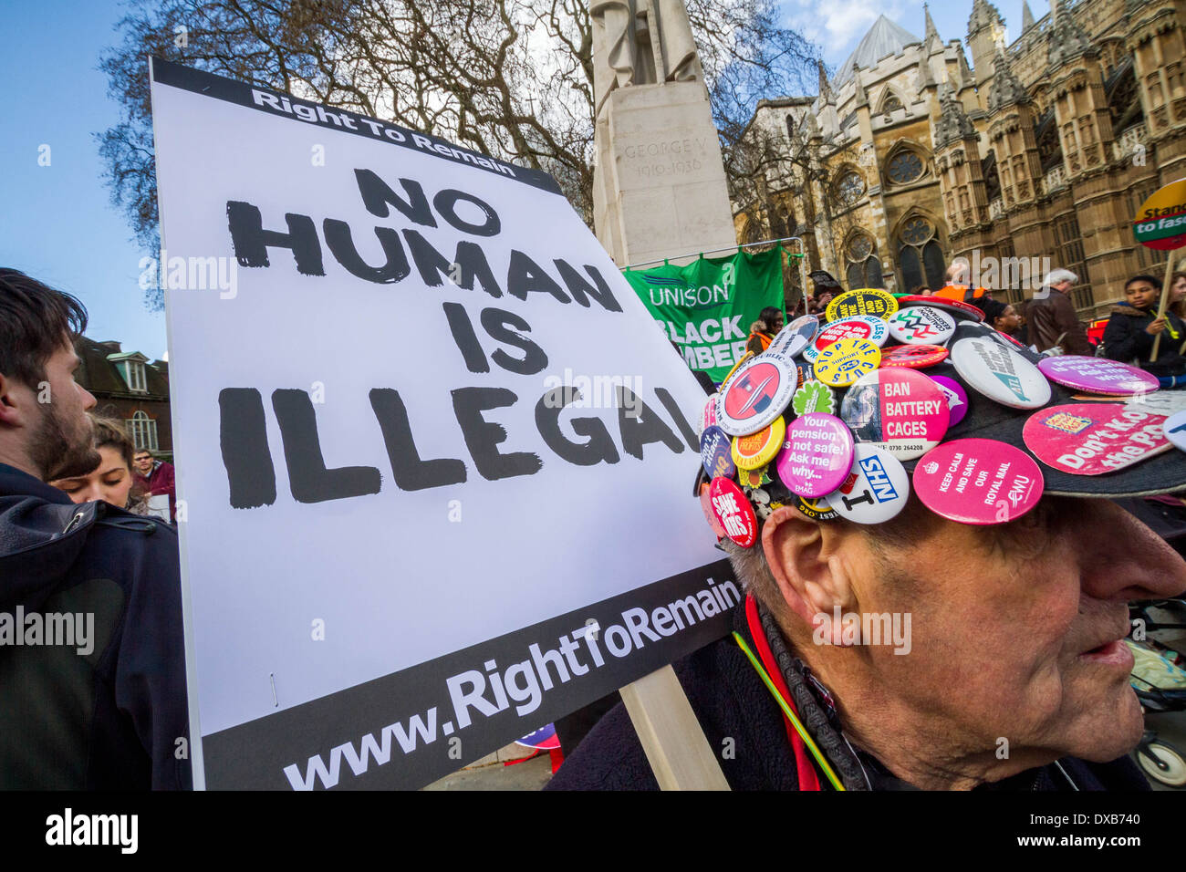 March against racism and fascism on United Nations International Anti ...