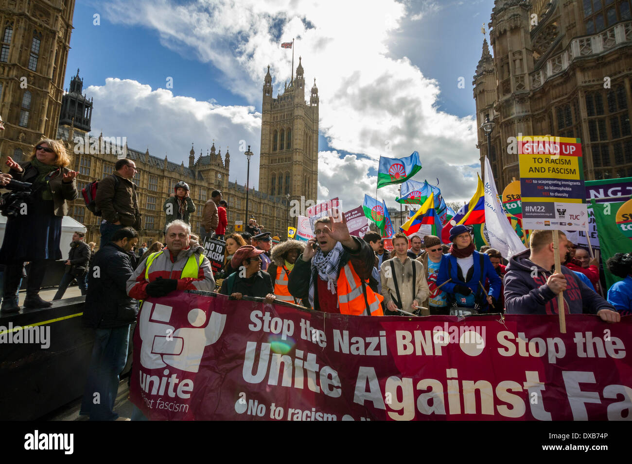 March against racism and fascism on United Nations International Anti ...