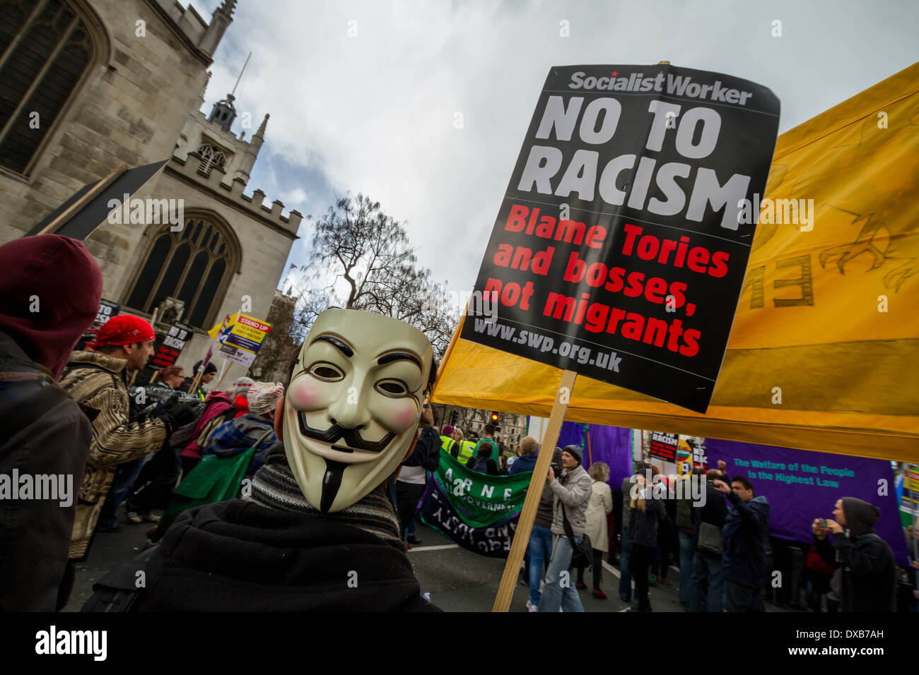 March against racism and fascism on United Nations International Anti ...