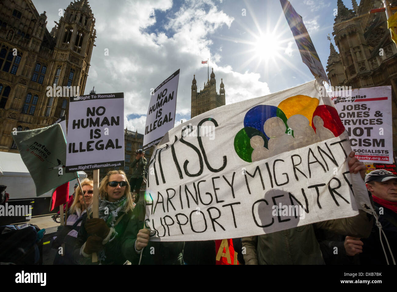 March against racism and fascism on United Nations International Anti ...