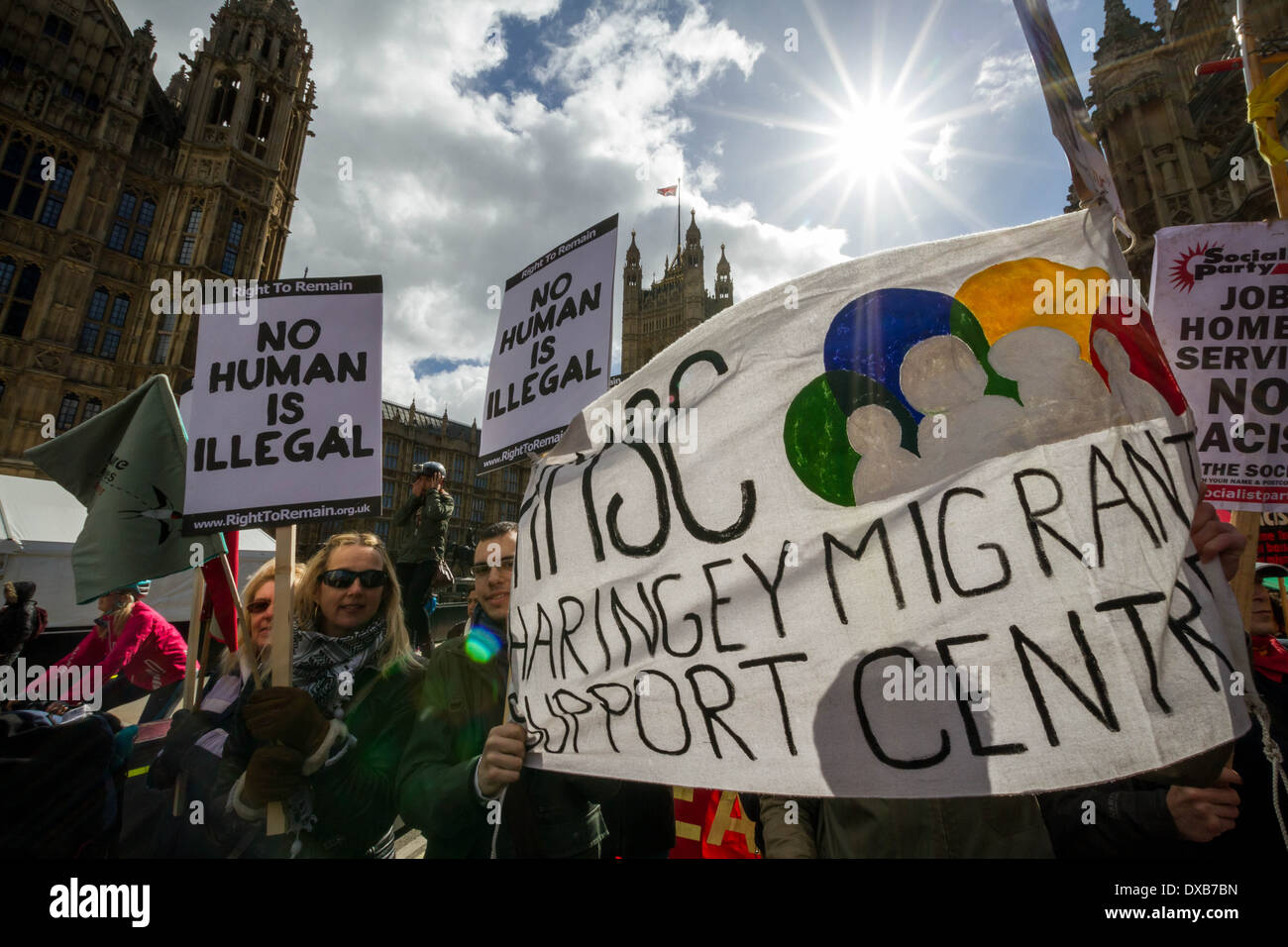 March against racism and fascism on United Nations International Anti ...