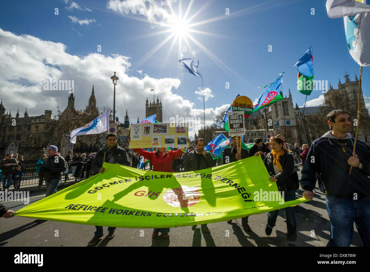 March against racism and fascism on United Nations International Anti ...
