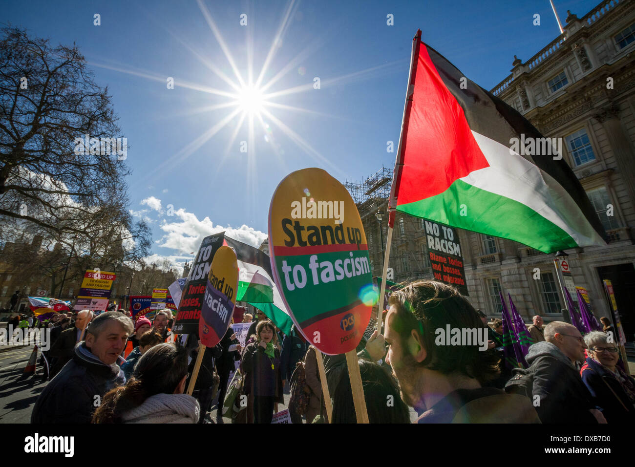 March against racism and fascism on United Nations International Anti ...