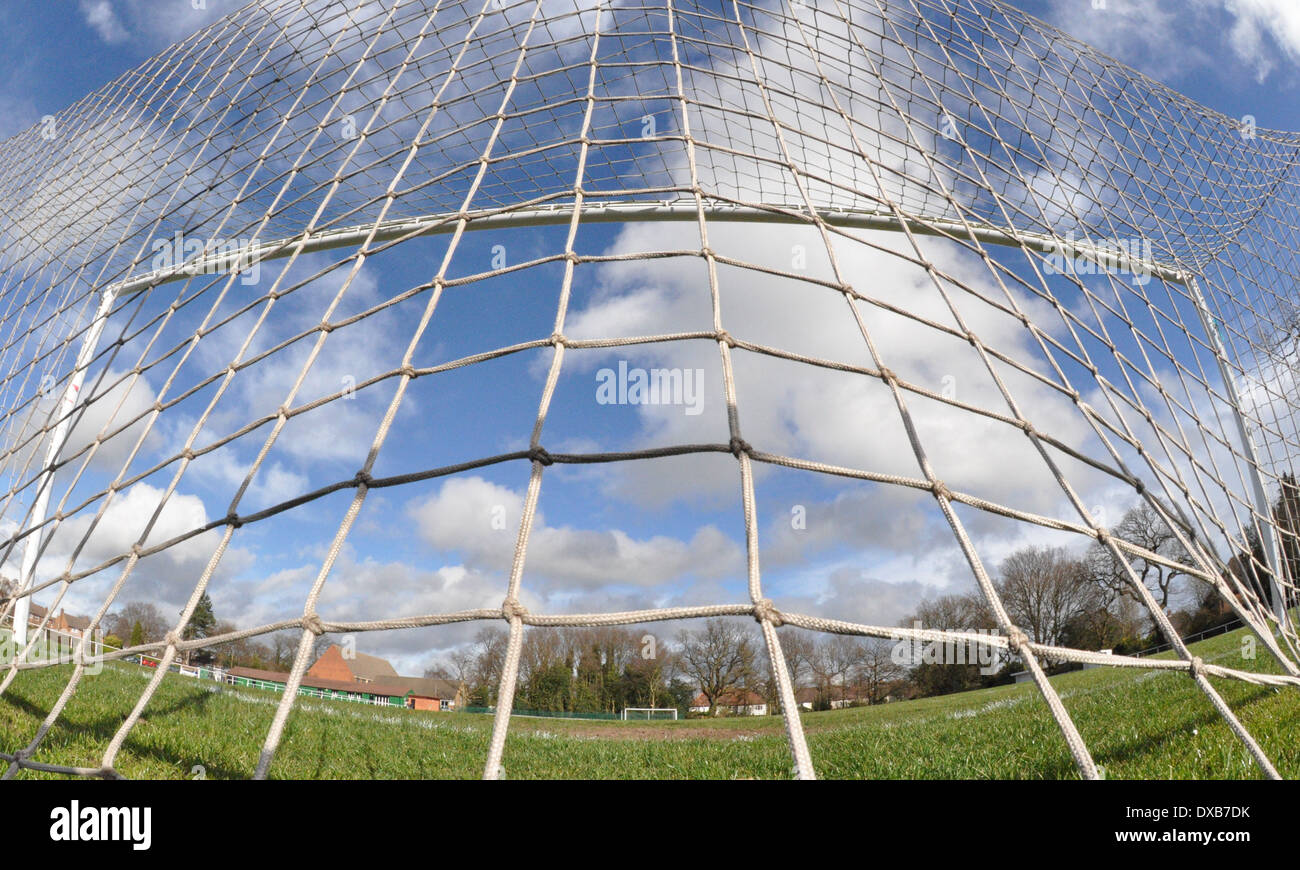 Back of a football goal net Stock Photo - Alamy