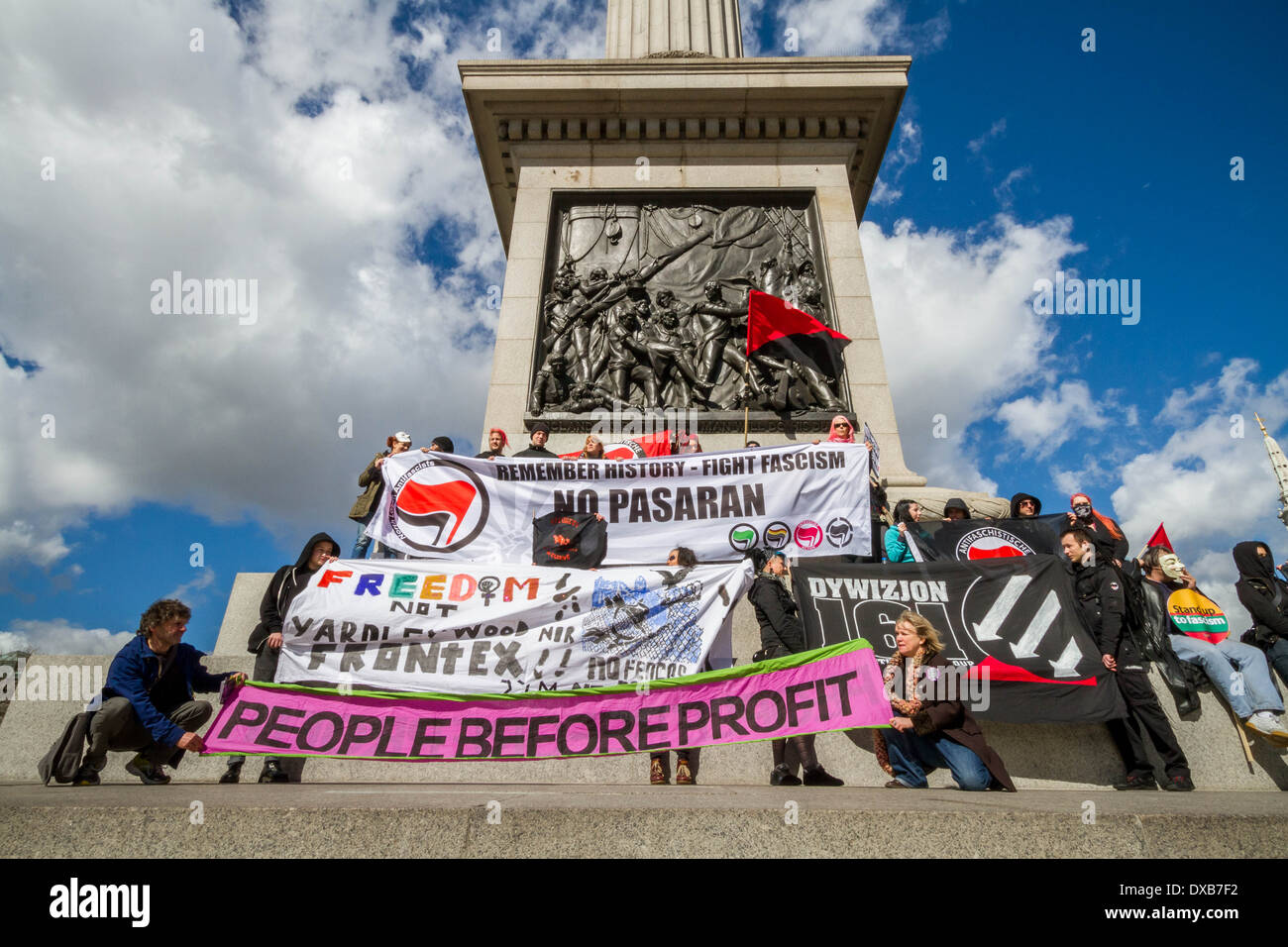 March against racism and fascism on United Nations International Anti ...