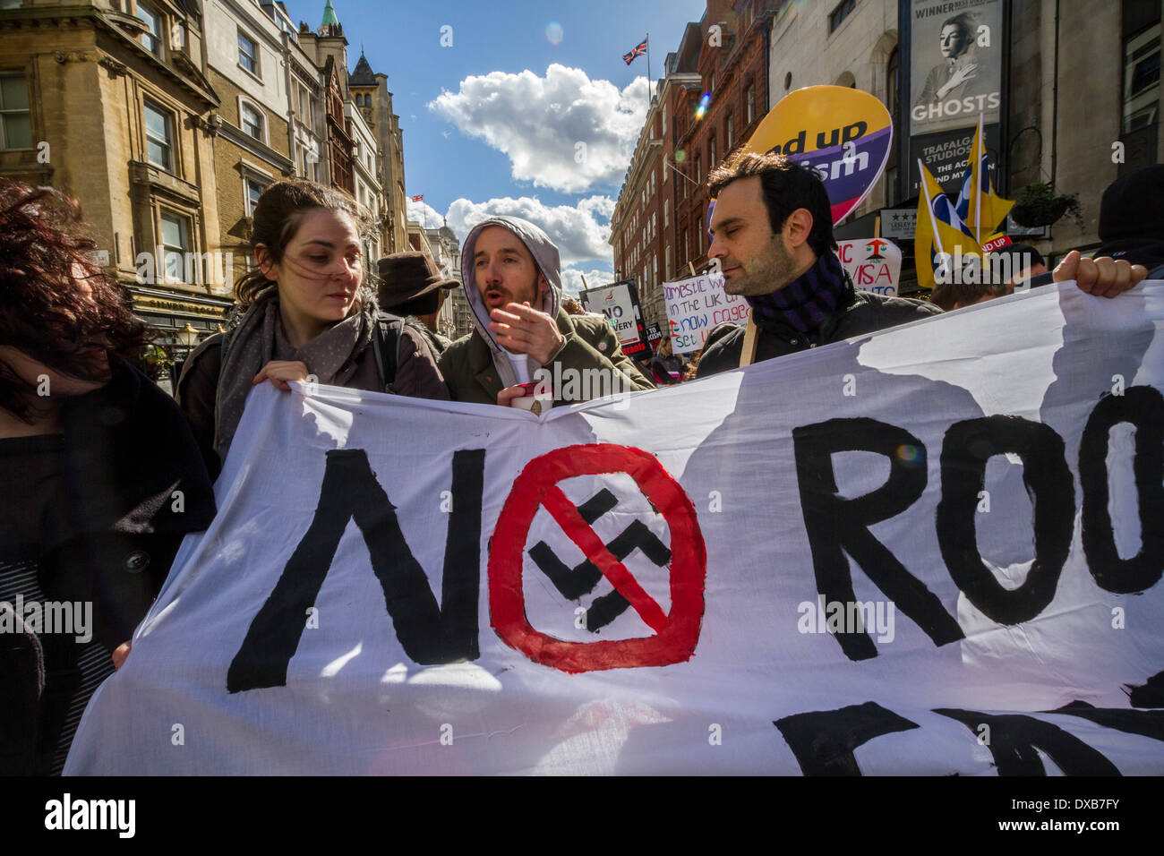 March against racism and fascism on United Nations International Anti ...