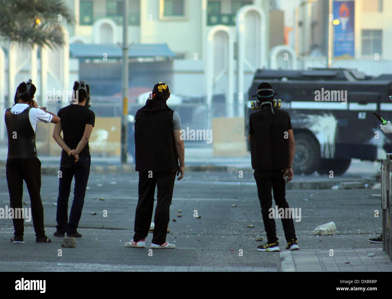 Sitra, Bahrain - 22nd March 2014: Clashes after the conclusion of the ...